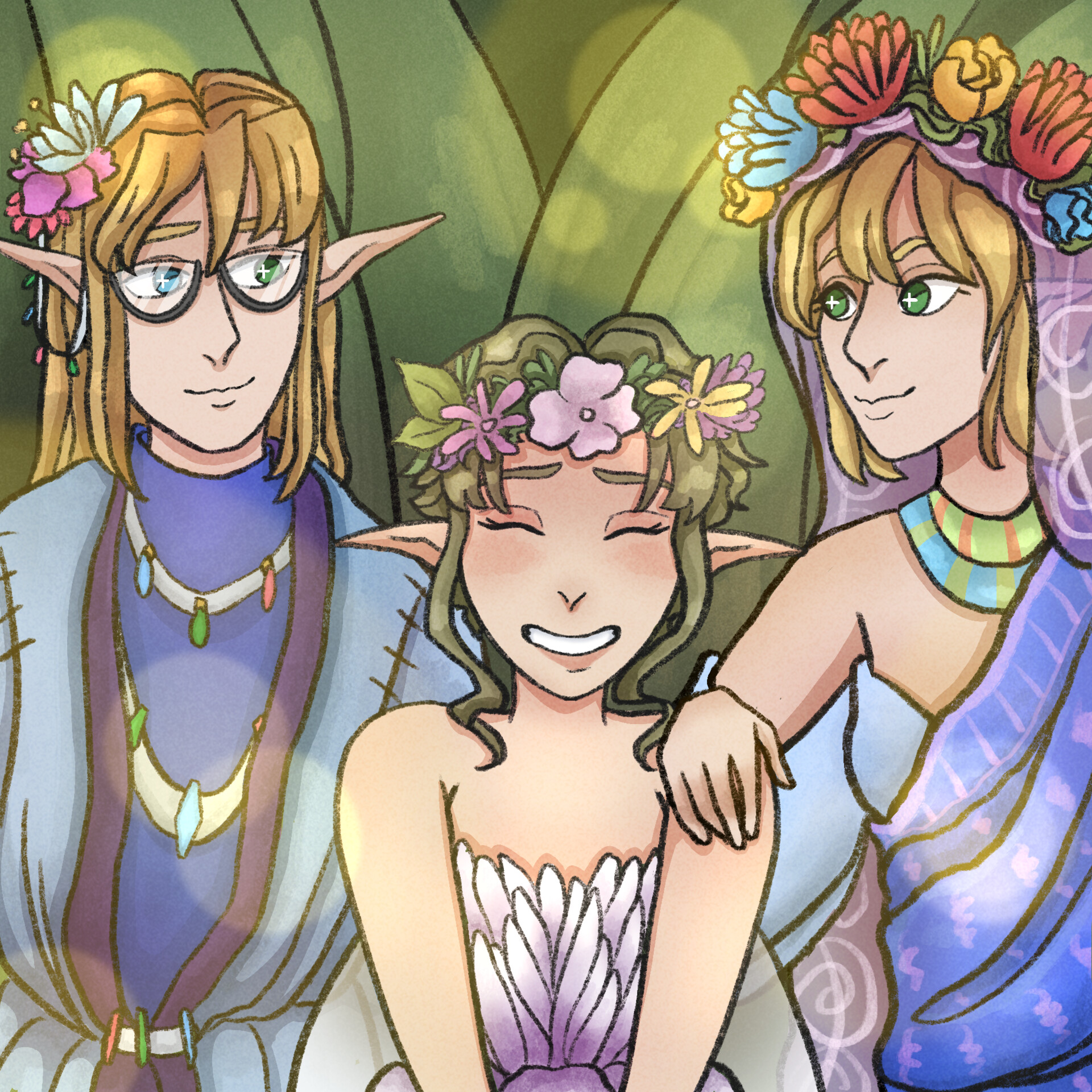 ArtStation - Three fairy friends