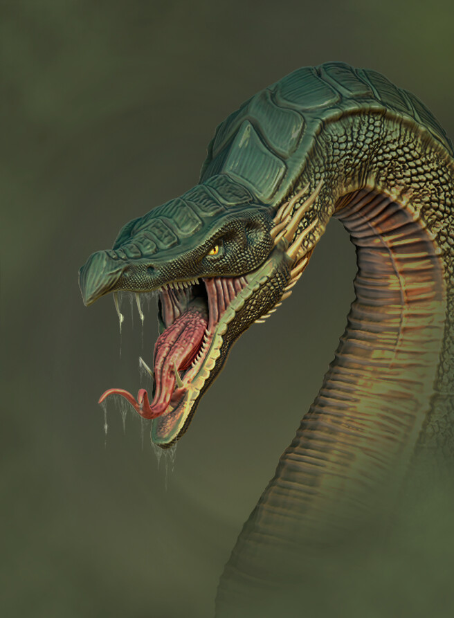 ArtStation - Wyrm Dragon Bust - Dragon Concept