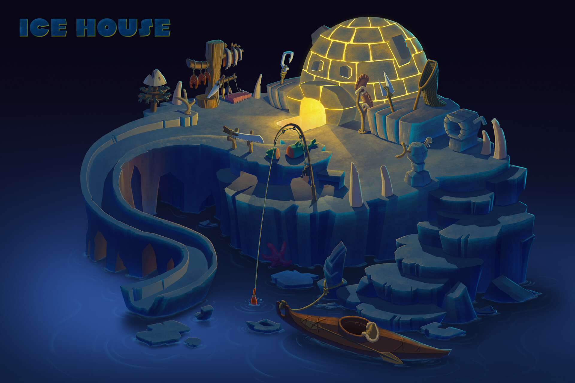 ArtStation - Ice House_level concept design