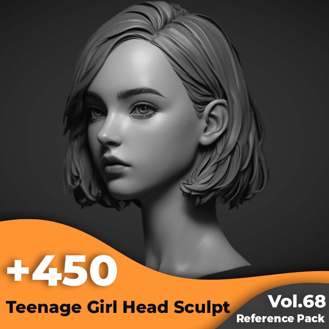ArtStation - +450 Teenage Girl Head Sculpt Reference(4k)