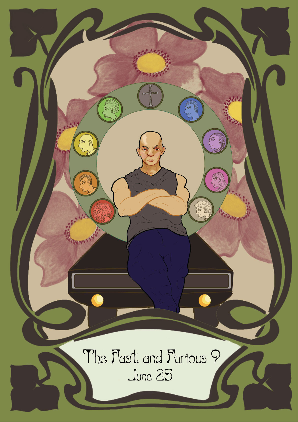 ArtStation - Fast Nine - Art Nouveau Poster