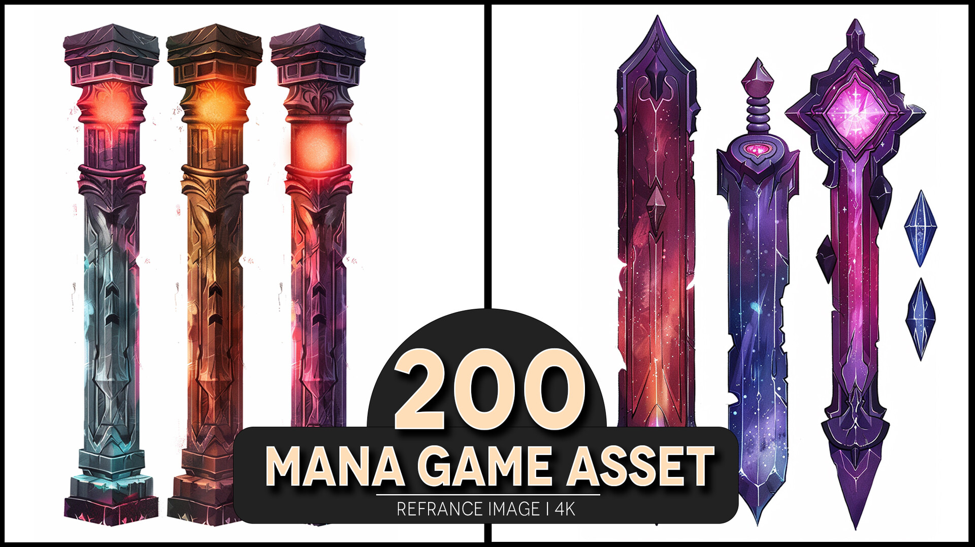 Pixel Ref - Mana Game Asset 4K Reference/Concept Images