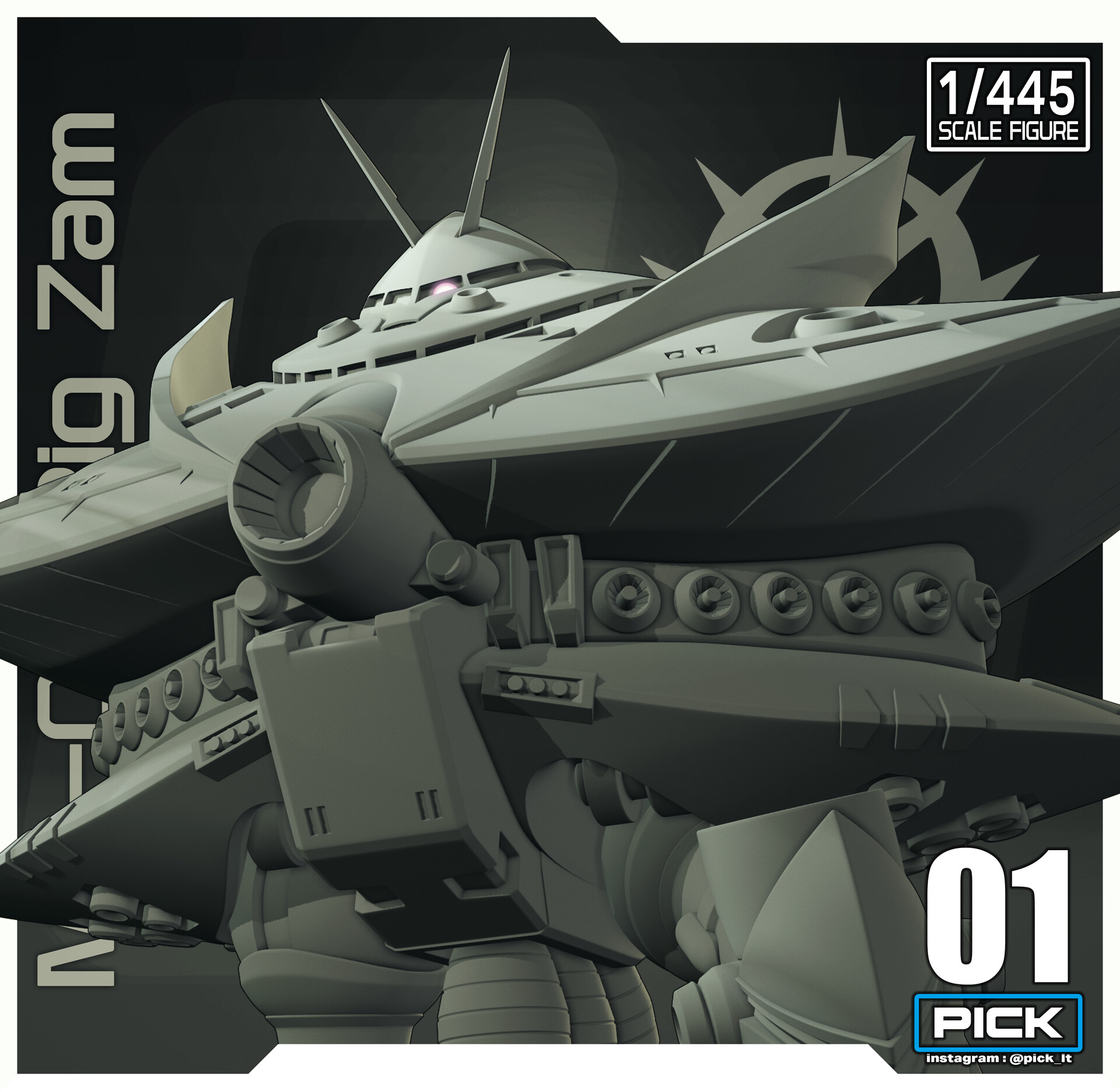 Pierrick LE TEXIER - 01/ MA-08 Big Zam / 3D Resin Print Mini / Gundam ...