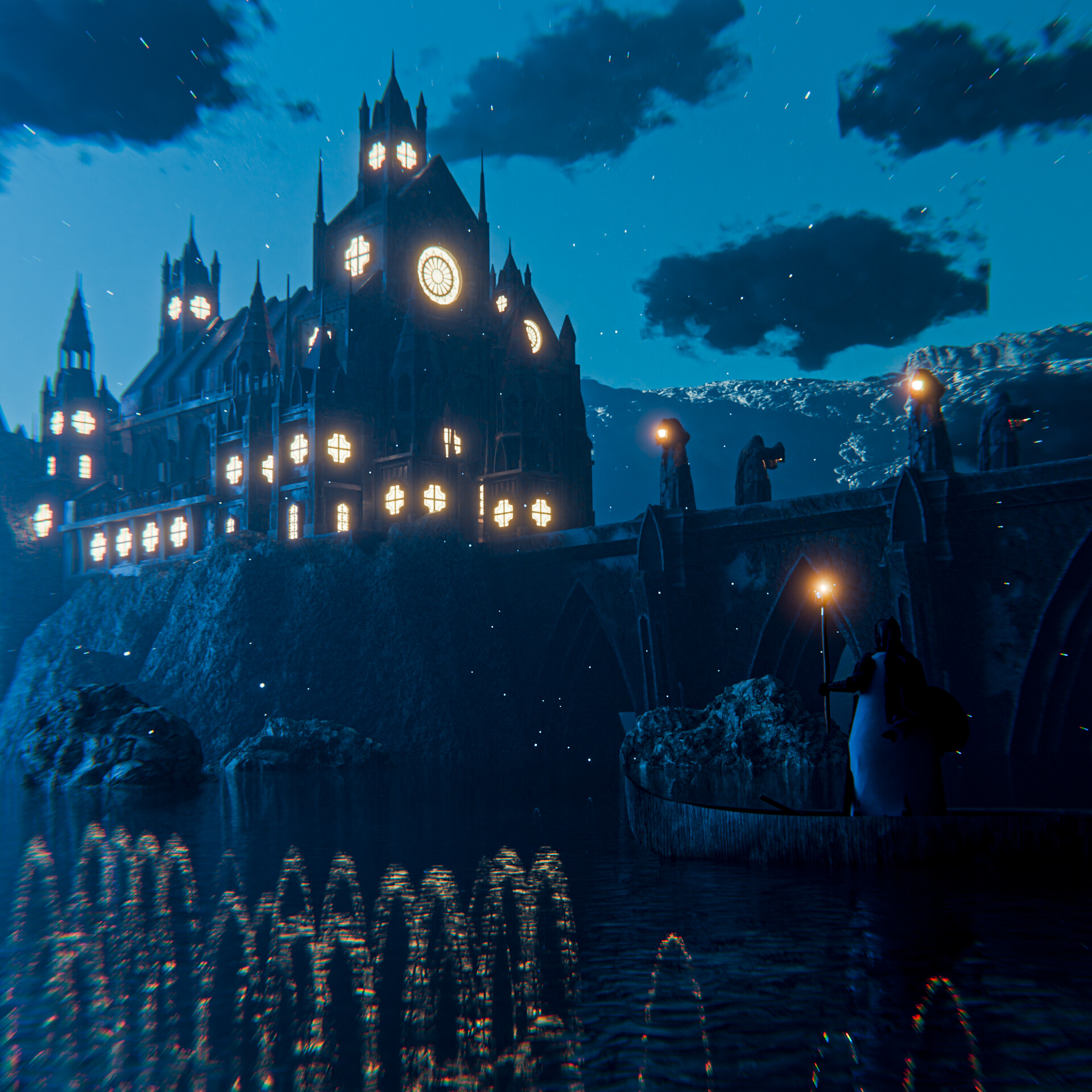 ArtStation - [3D Art] Game Environment Illustration: Gothic Castle