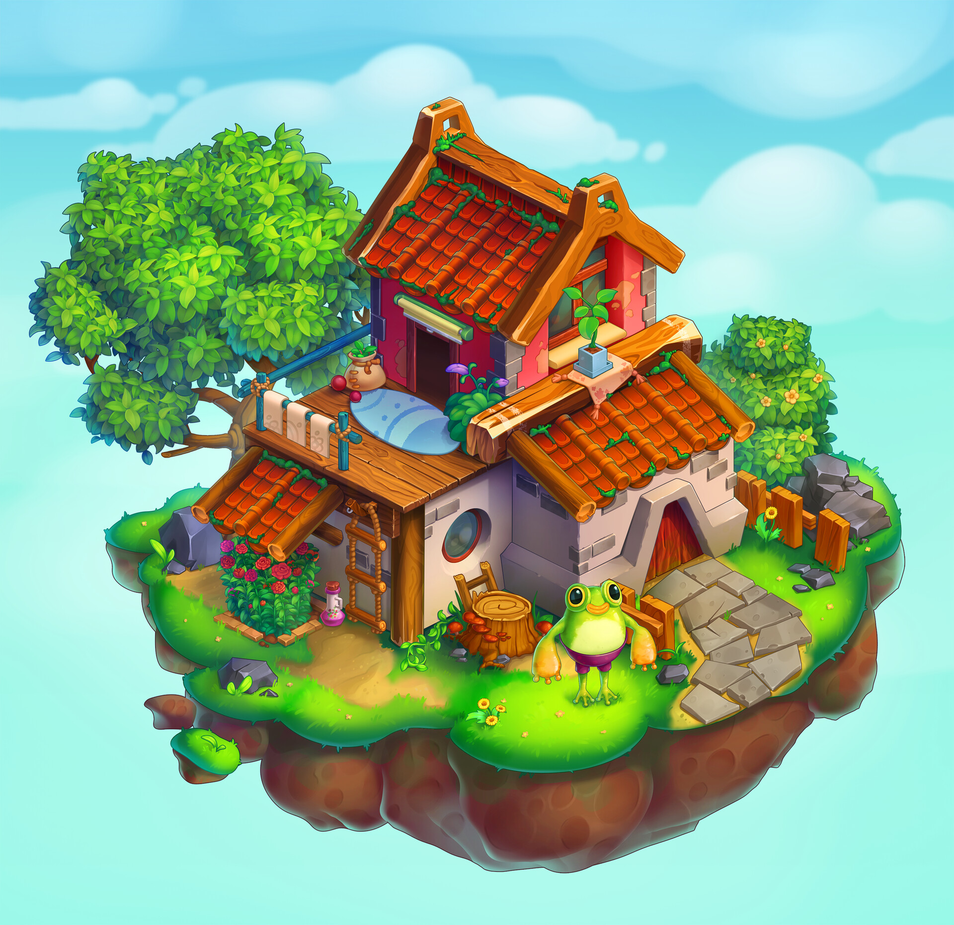 ArtStation - The frog house