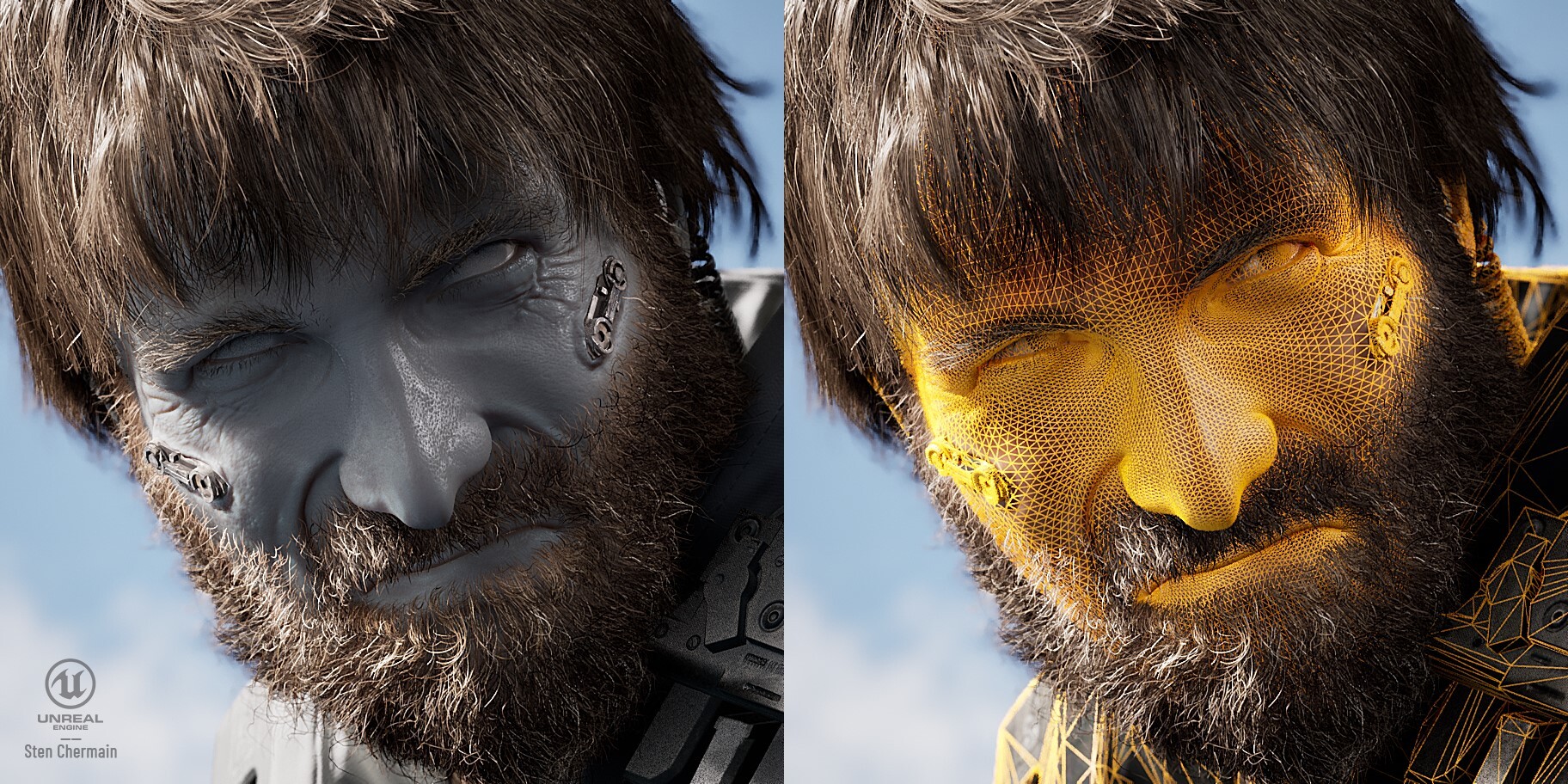 Sten Chermain - Agent Kruger (Desert) - Game-ready character