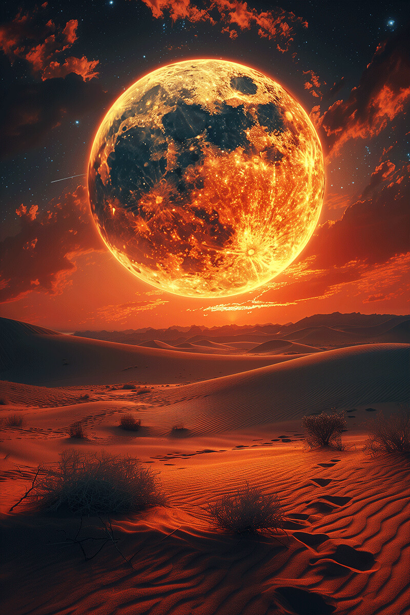 ArtStation - The Burning Moon