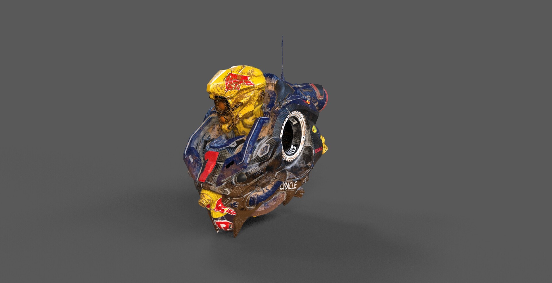 ArtStation - Robo Bust RedBull 3D texturing
