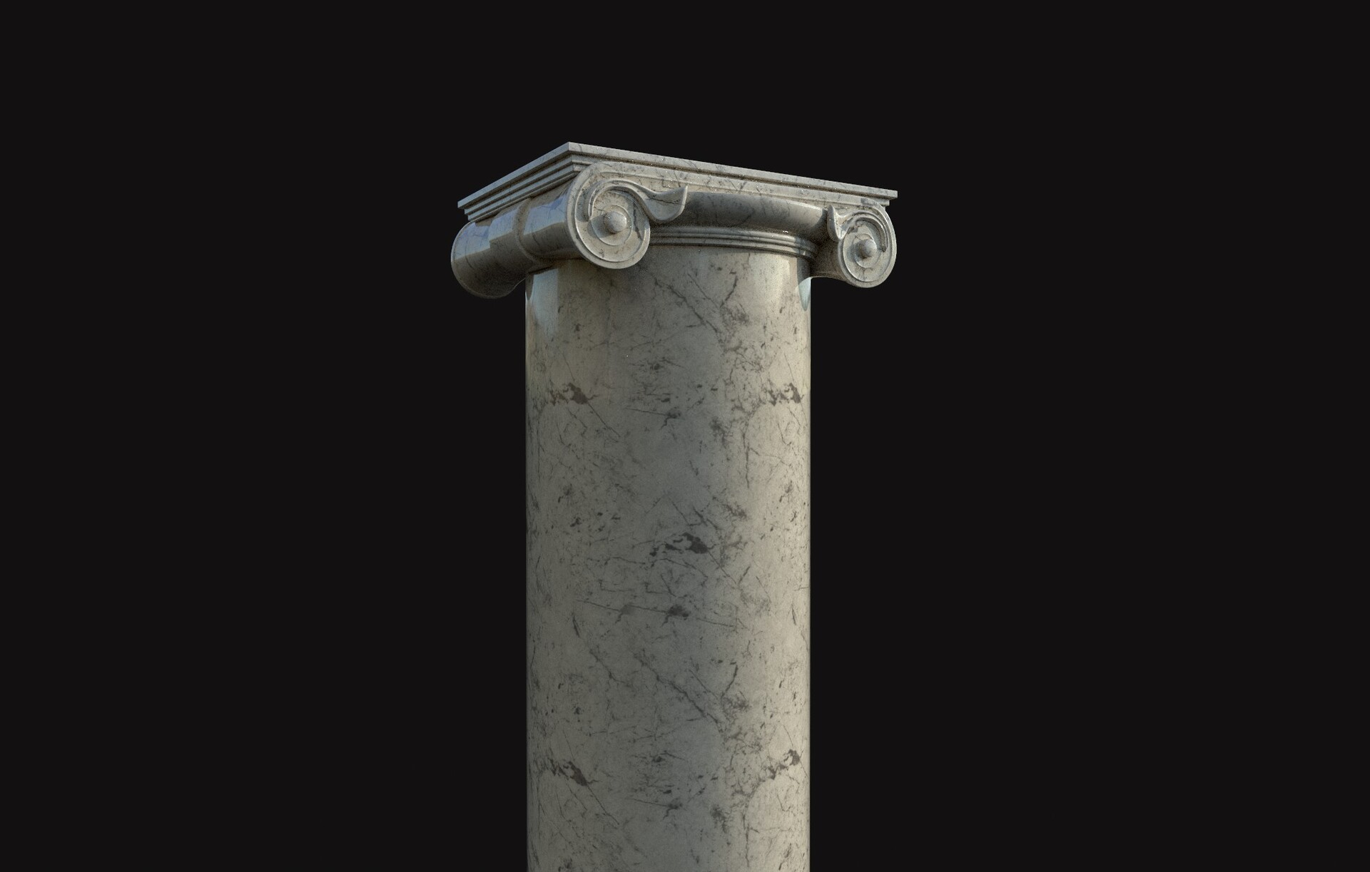 ArtStation - Roman column of the Ionic type