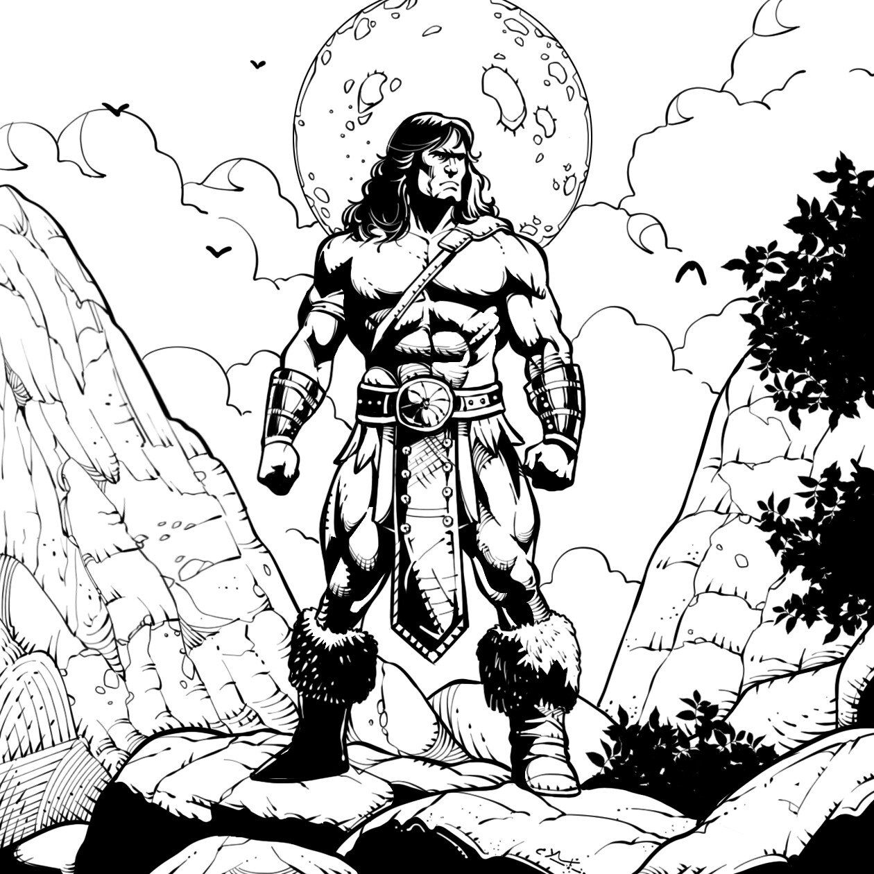 conan the barbarian coloring pages
