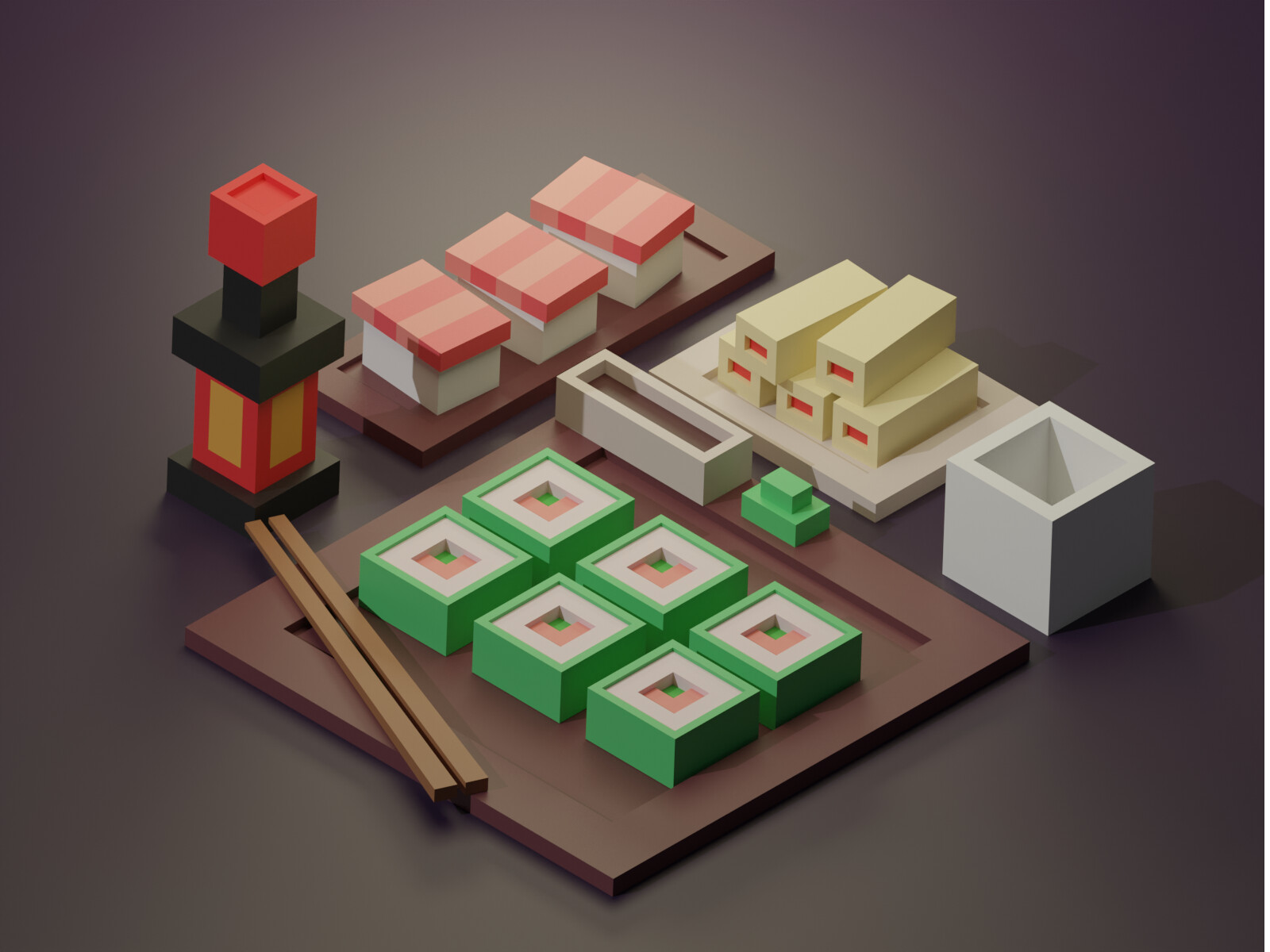 ArtStation - Cubic Sushi