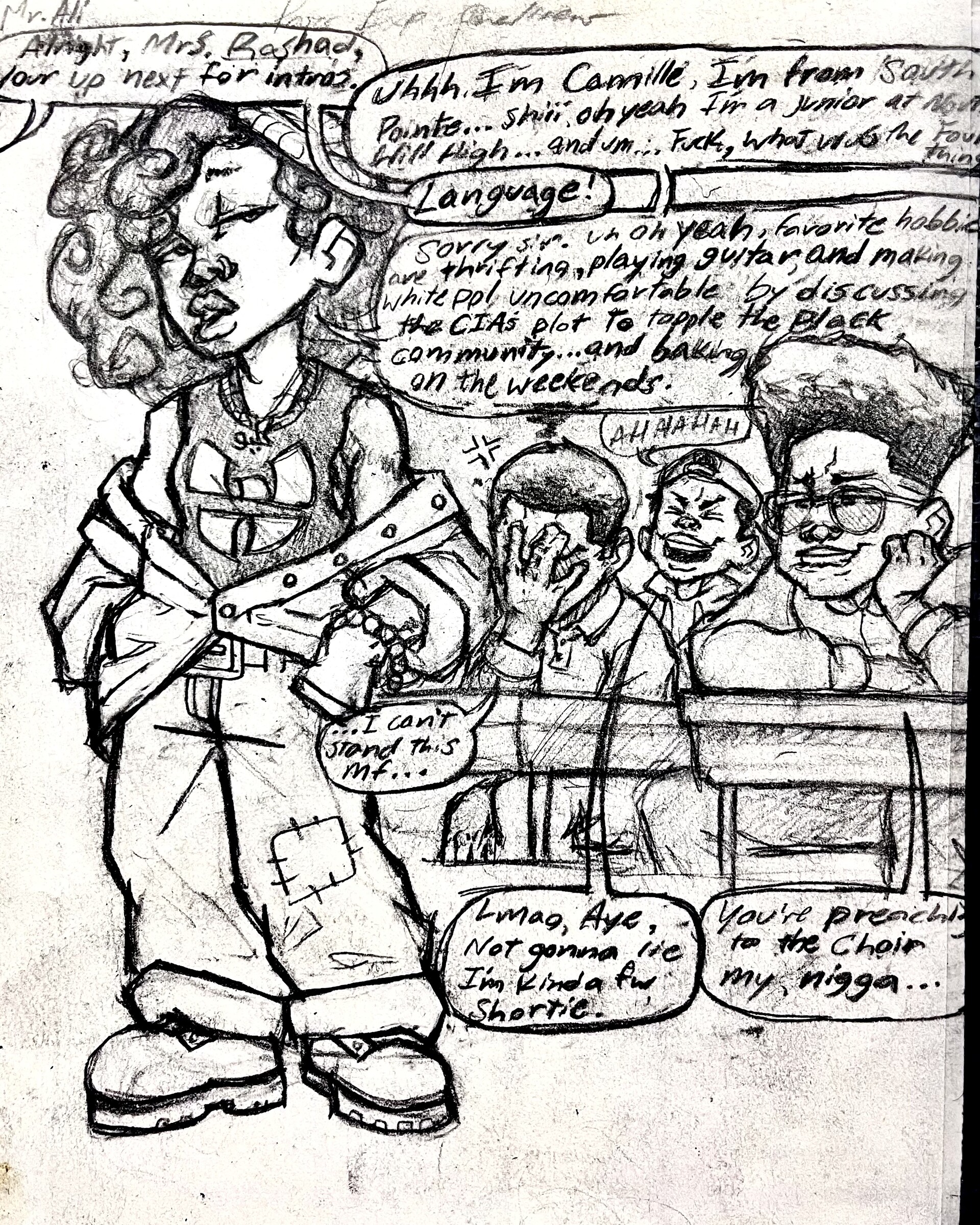 Trey Small - Camille Rashad Art Style Variation Sheet