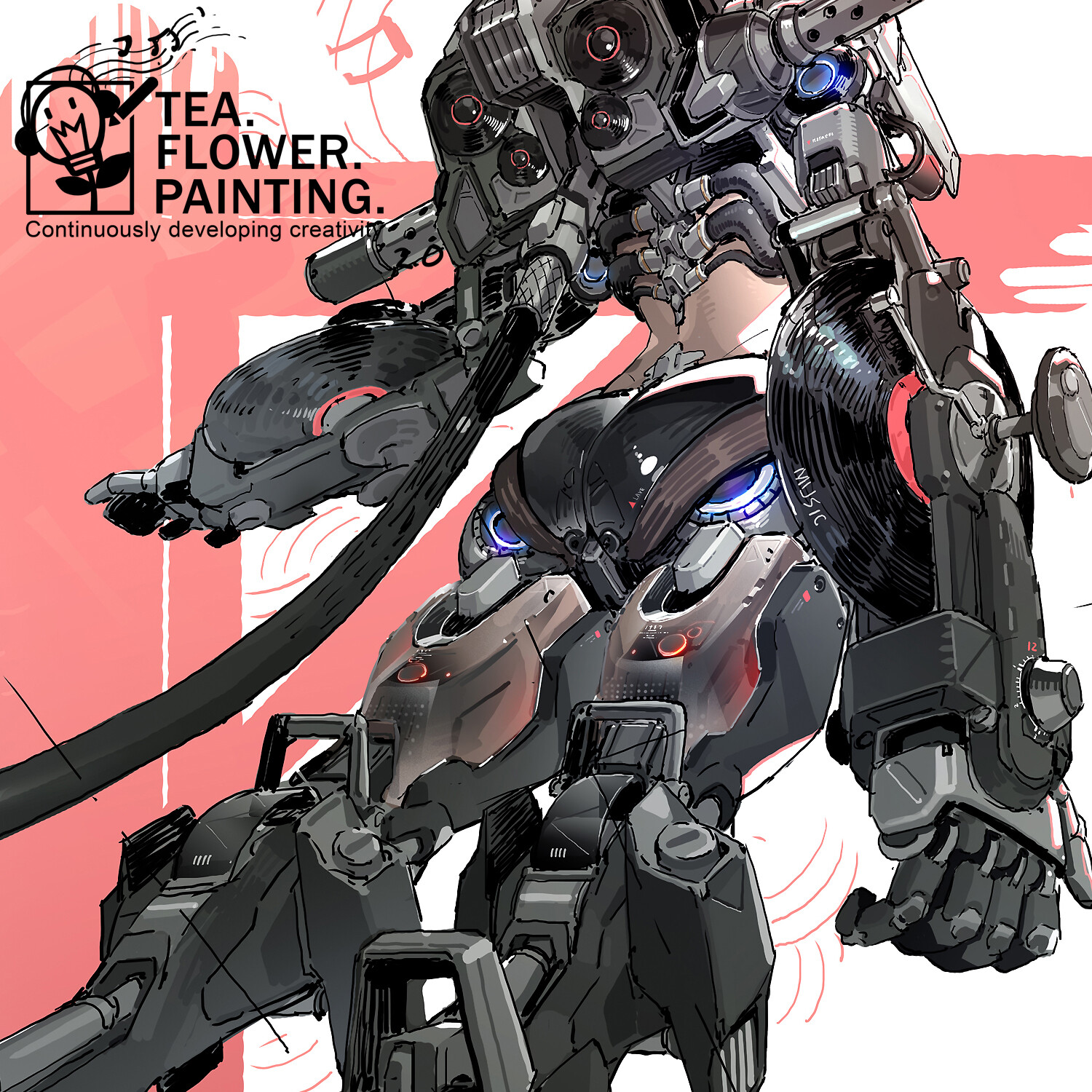 花先舍 - Tea Flower Painting NO 12