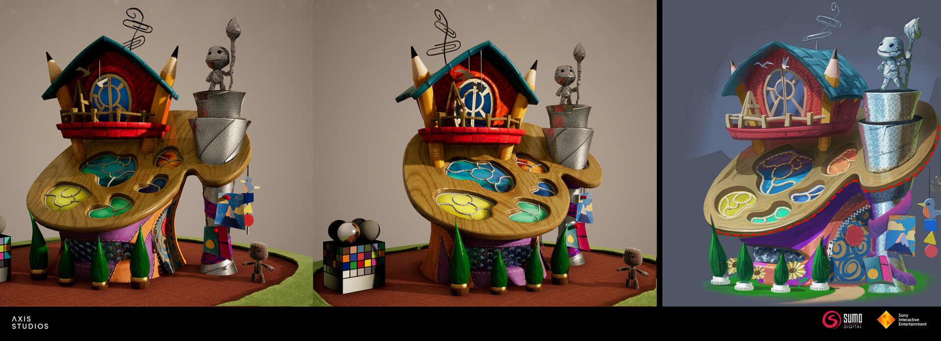 Axis Studios - Sackboy: A Big Adventure- Environments to Final Stills