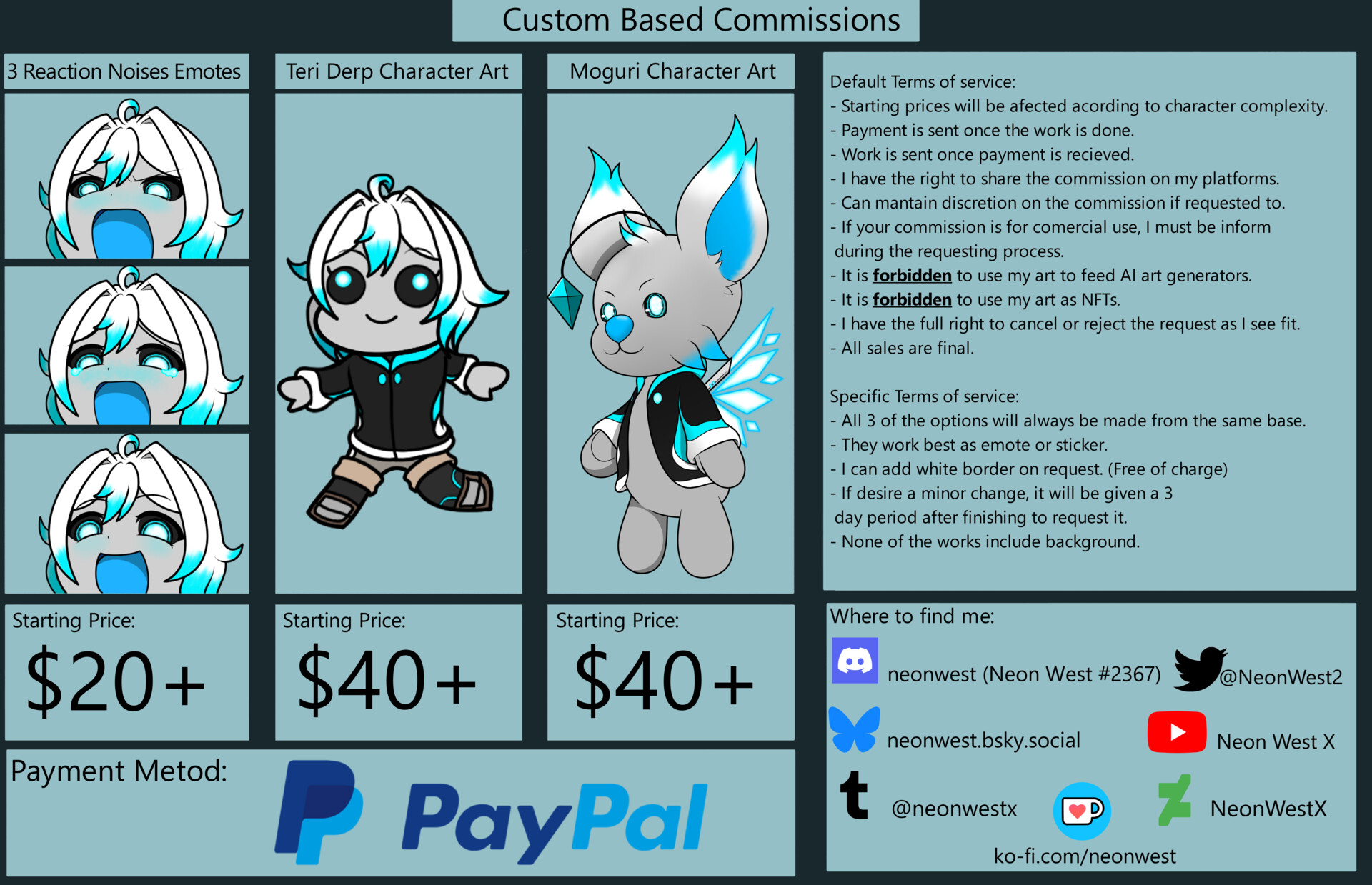 ArtStation - Commission Sheet: Custom Based Commission