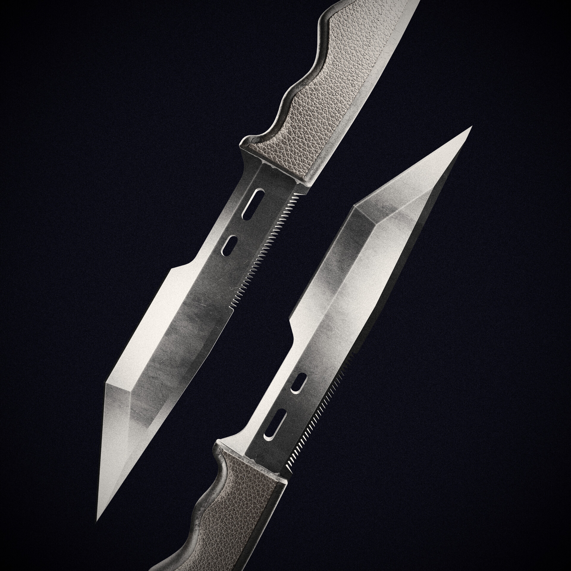 ArtStation - Custom Long Bladed Tactical Knife