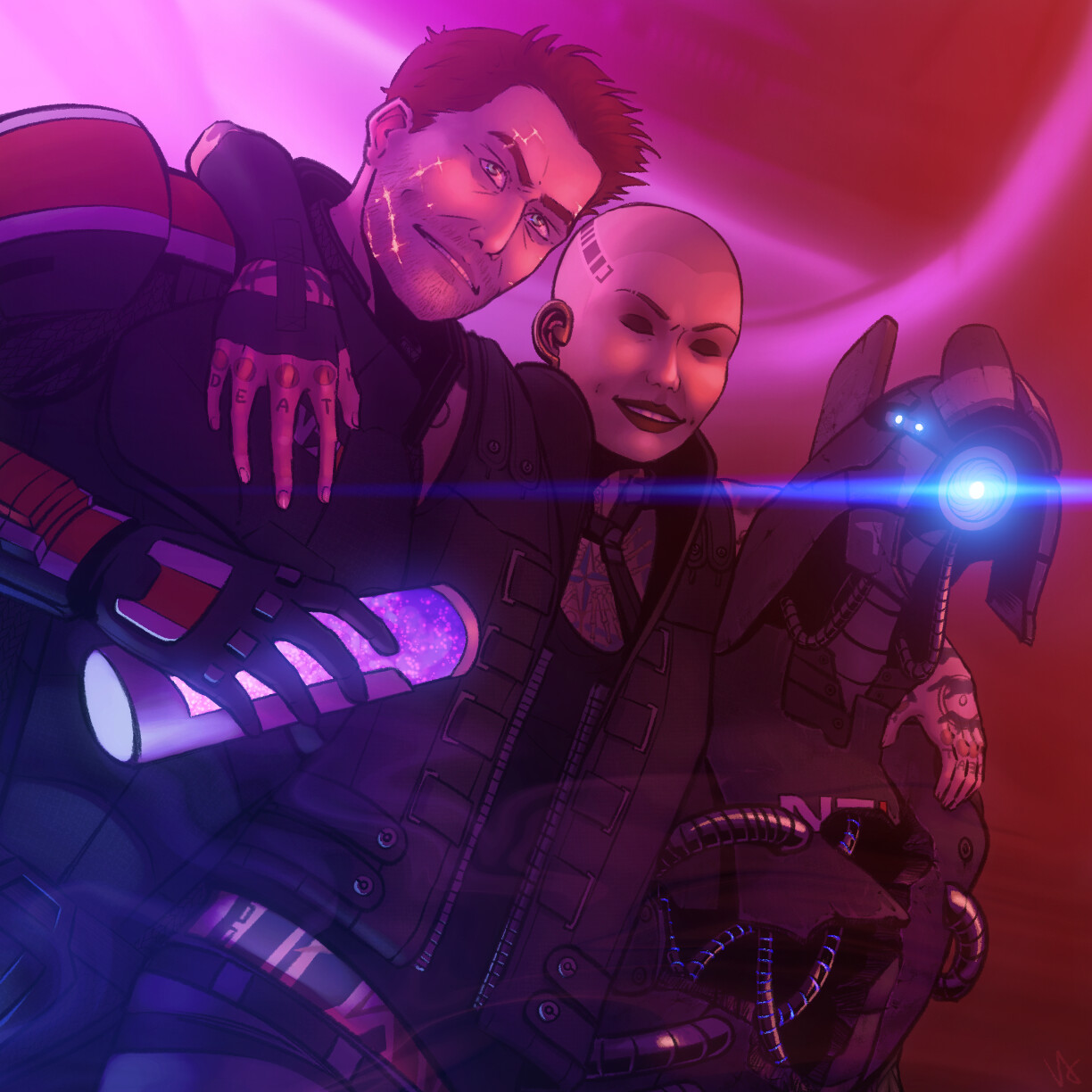 ArtStation - Night out at the Afterlife - Mass Effect fanart