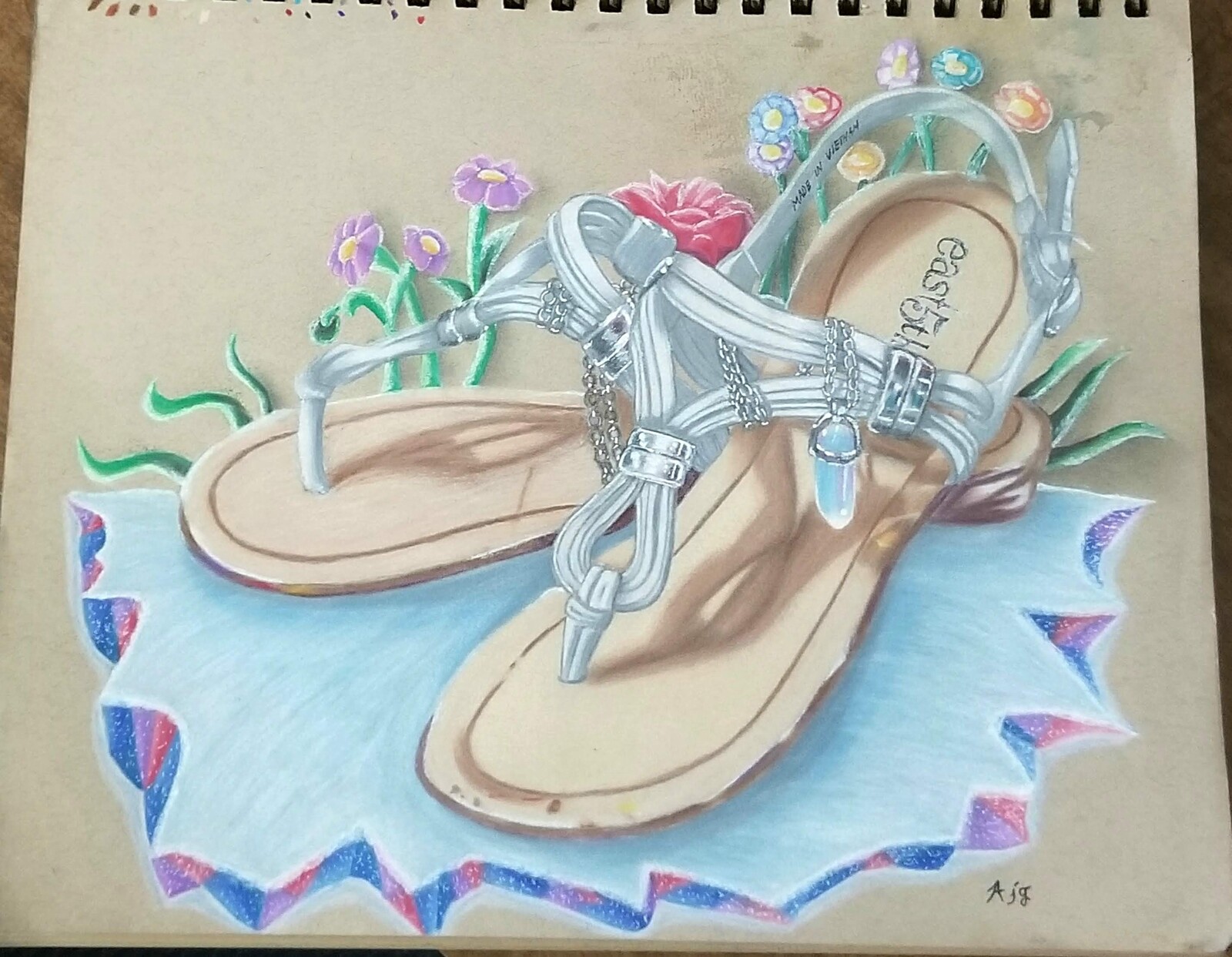 Blue Rose Arts Ashley - Sandal Shoe Art