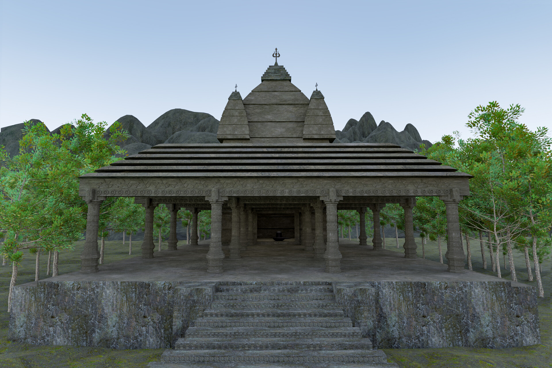 ArtStation - Vaidik Shiv Mandir : Visualise Ancient Vaidik Shiv mandir ...