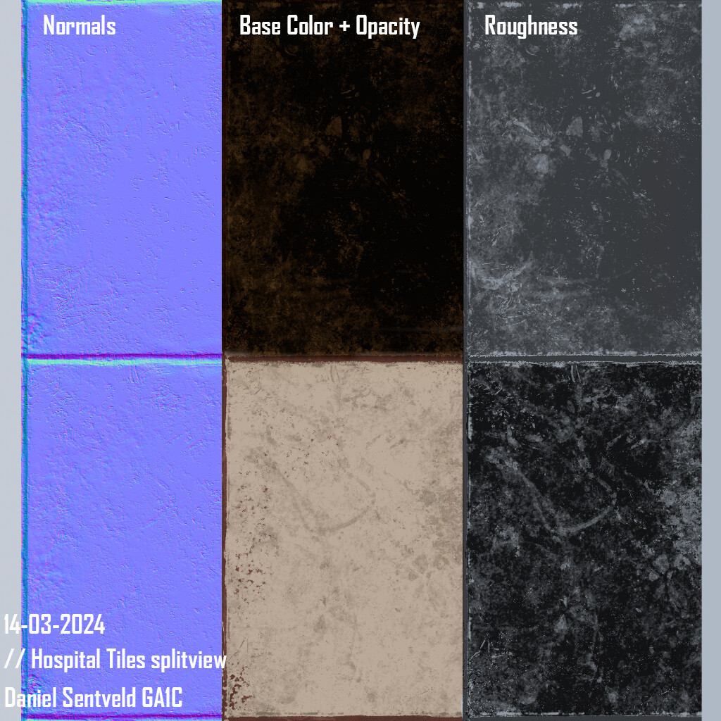 ArtStation - Dirty tile 3d texture