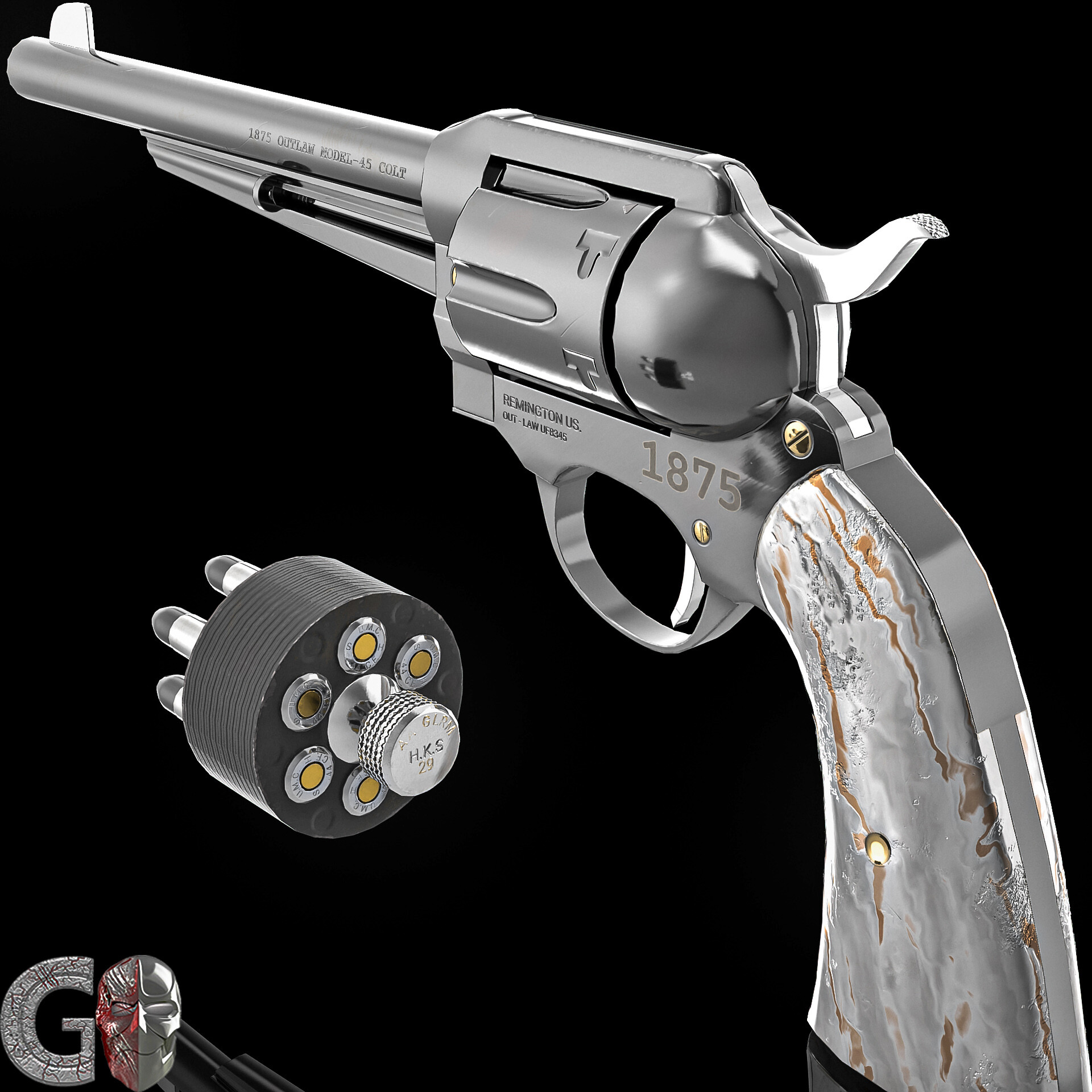 ArtStation - Colt 1860 Army RevolveR GMAE MODEL CIVILWAR