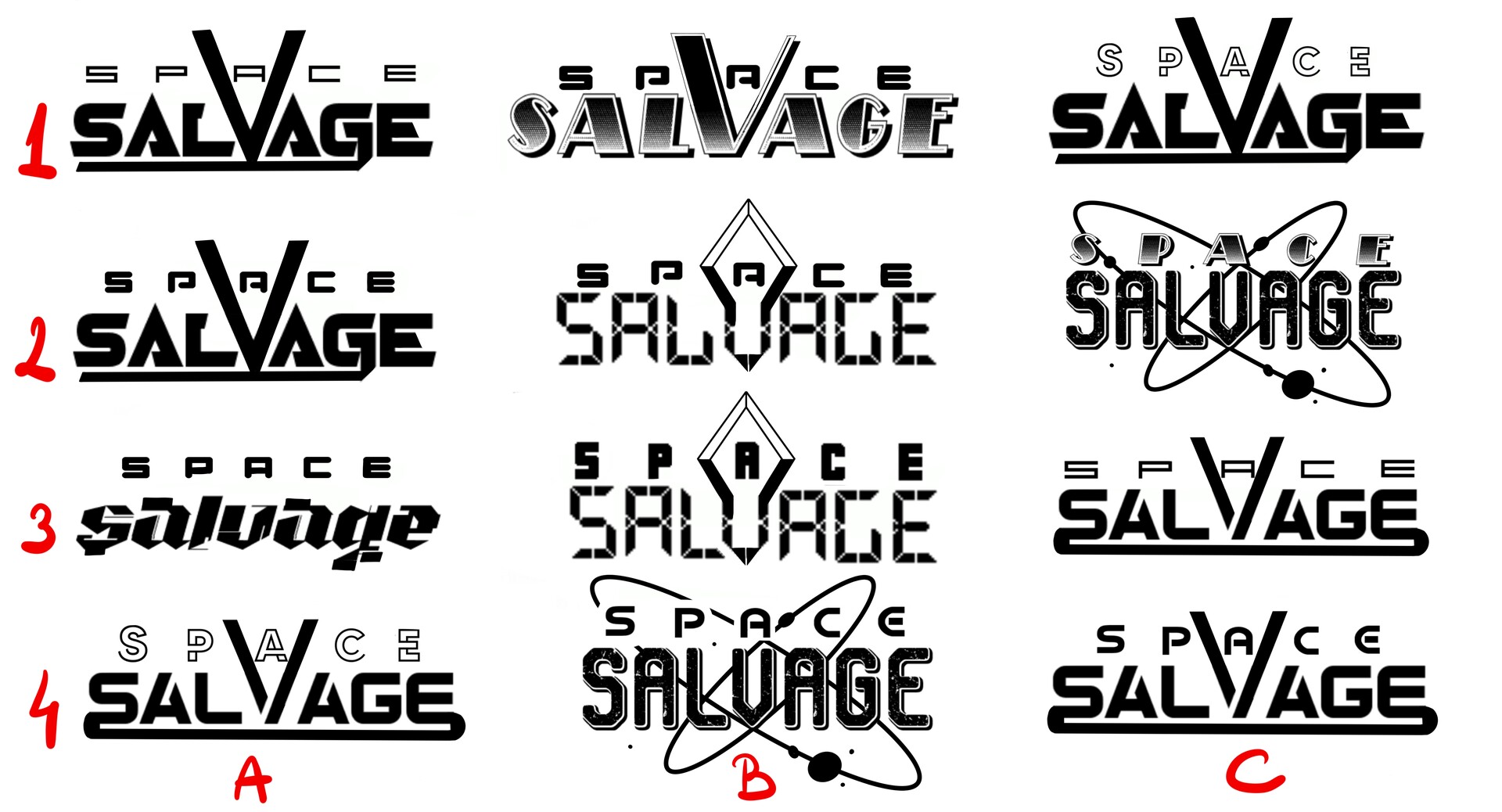 ArtStation - Space Salvage-Logo process