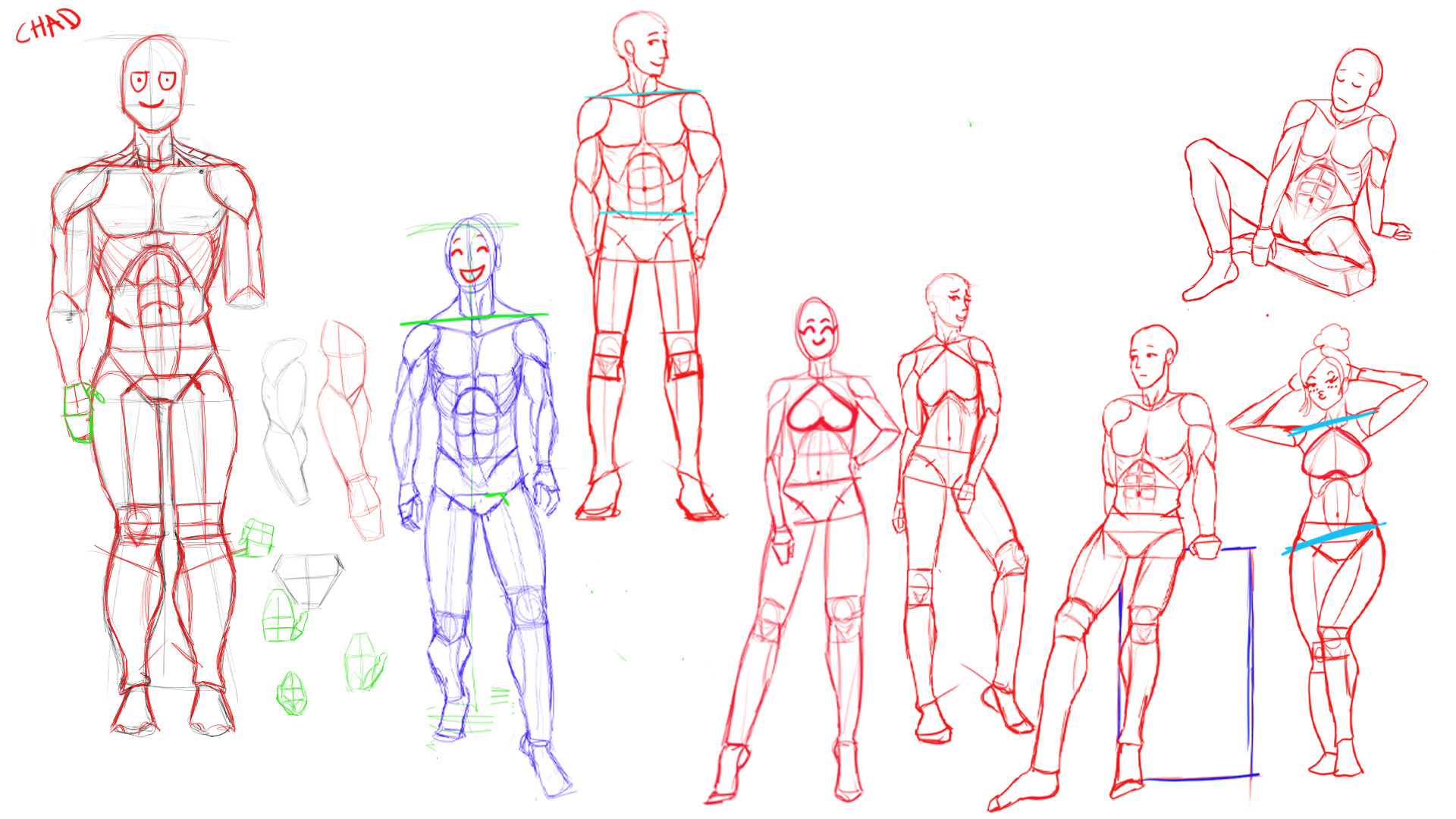 guy standing drawing ref