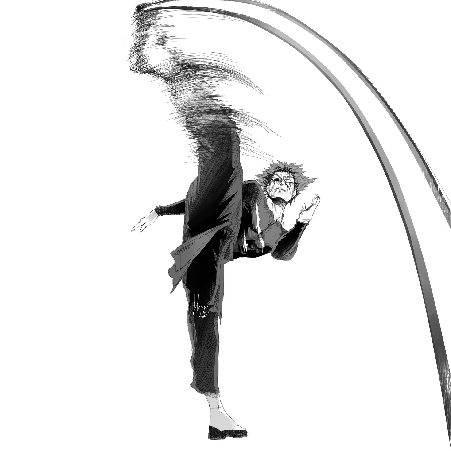 ArtStation - I already finished my manga style Garou fanart