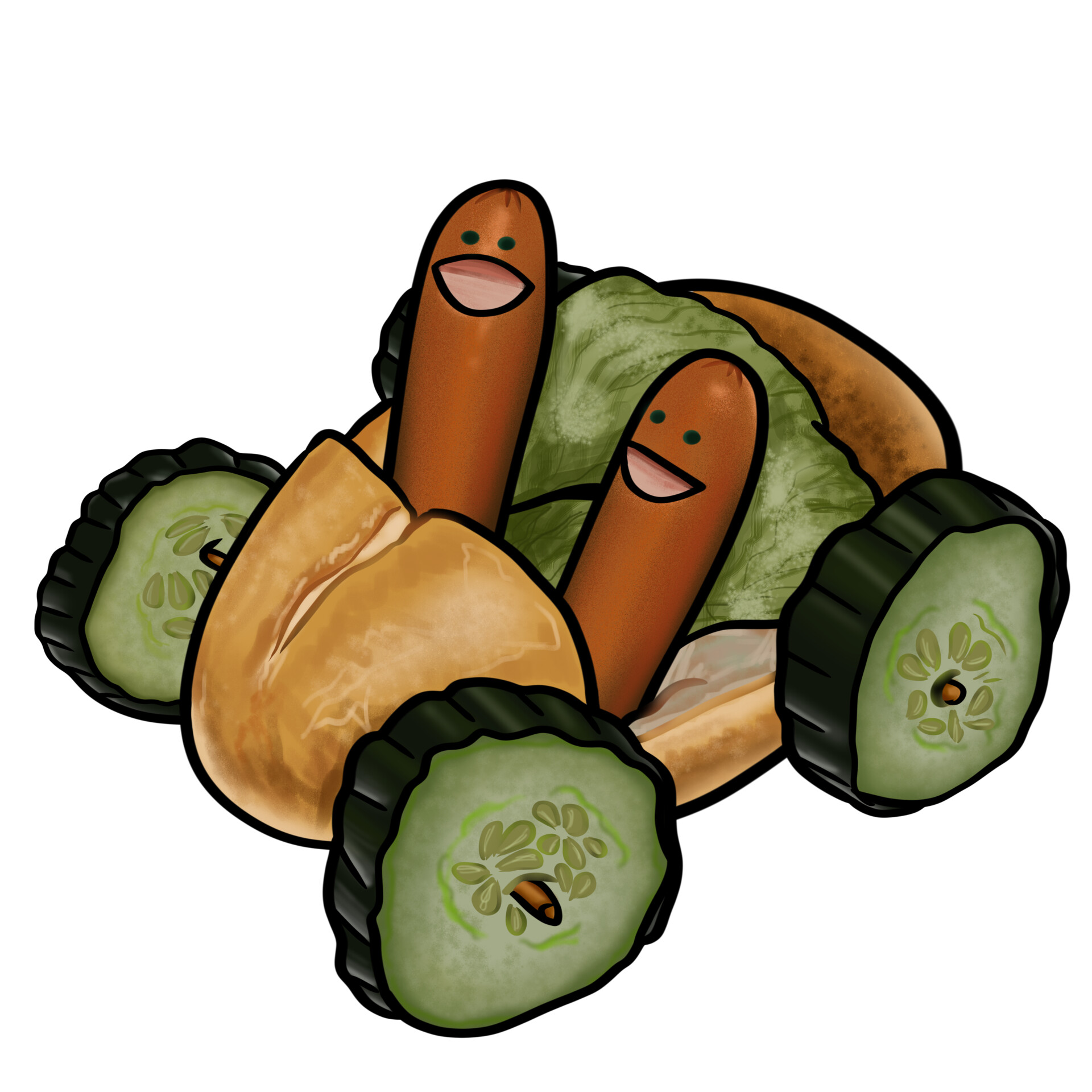 ArtStation - Wurstchen-Brotchen