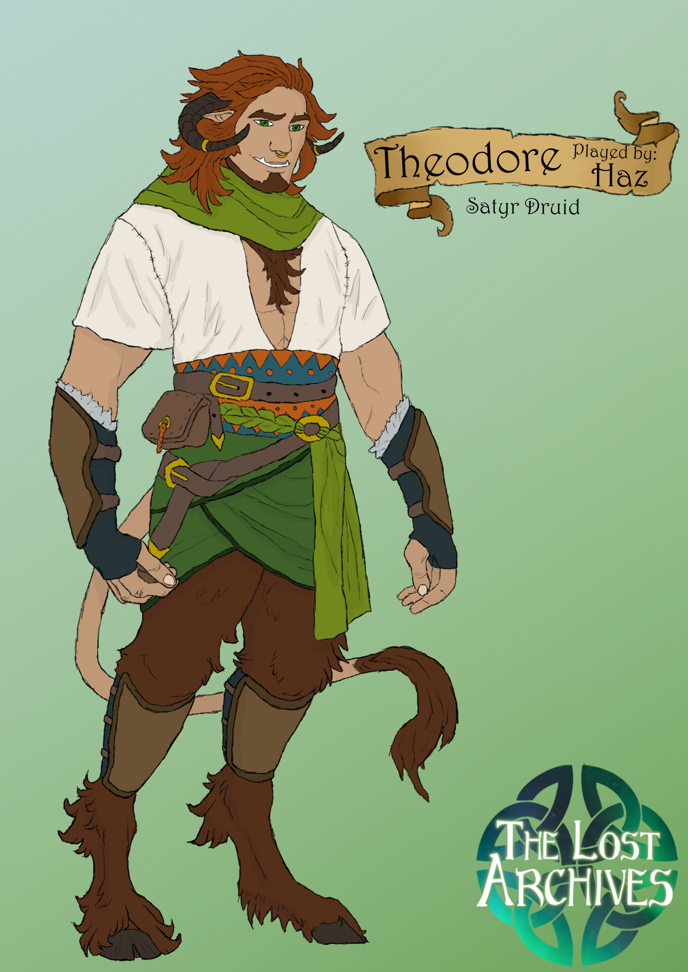 ArtStation - Theodore - Satyr Druid (Curse of Strahd Character Art)