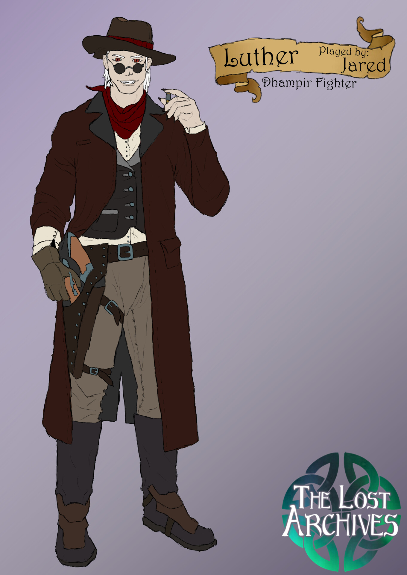 ArtStation - Luther - Dhampire Fighter (Curse of Strahd Character Art)