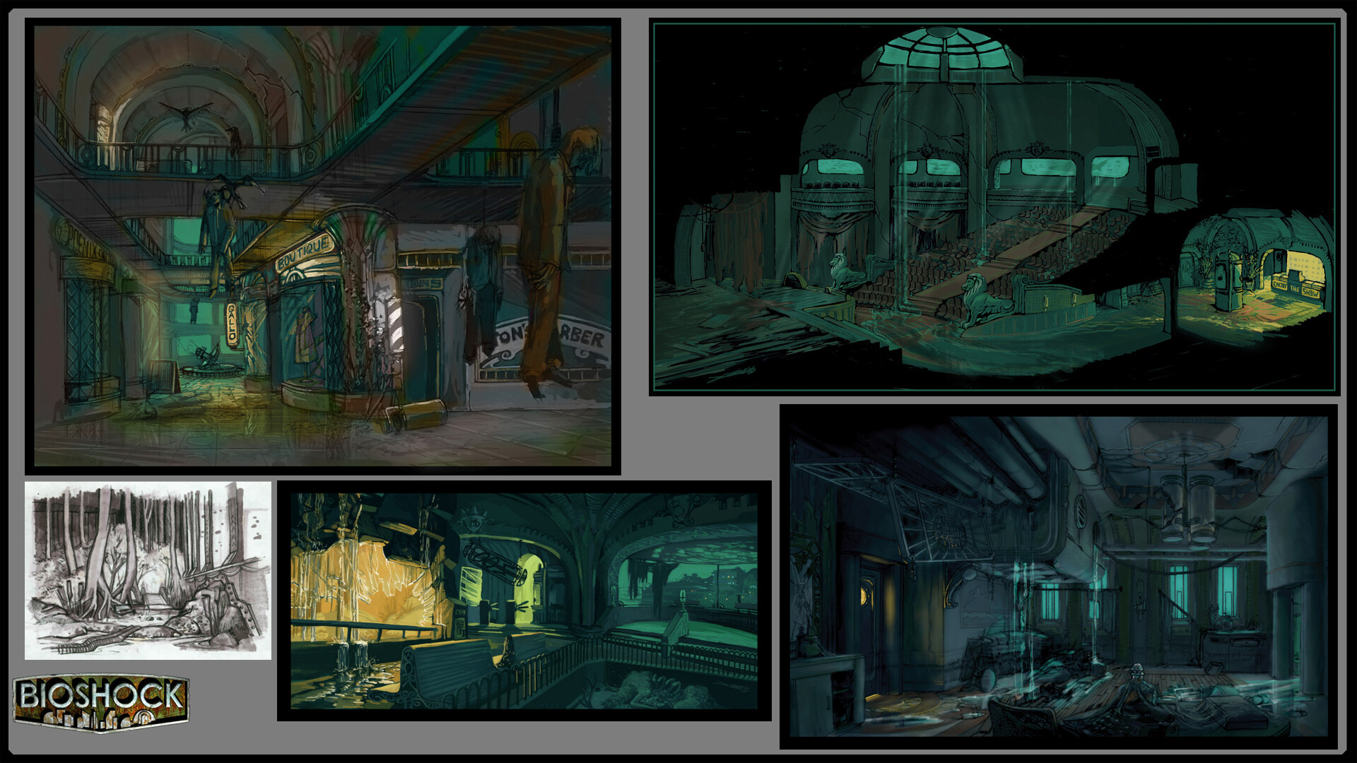 Mauricio Tejerina - Bioshock Environment and Character concept art