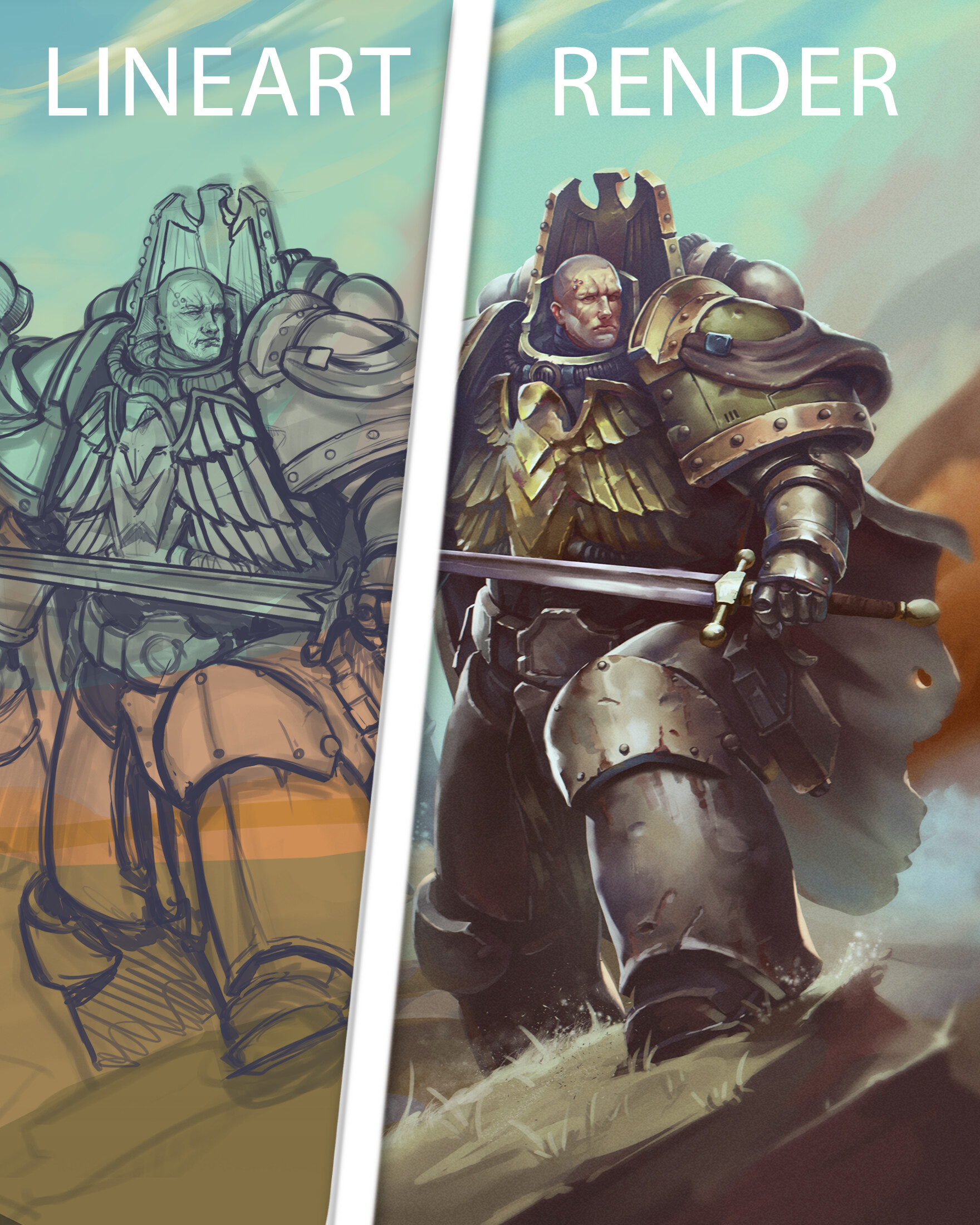 Vitaly Perevoshikov - Nathaniel Garro and Garviel Loken