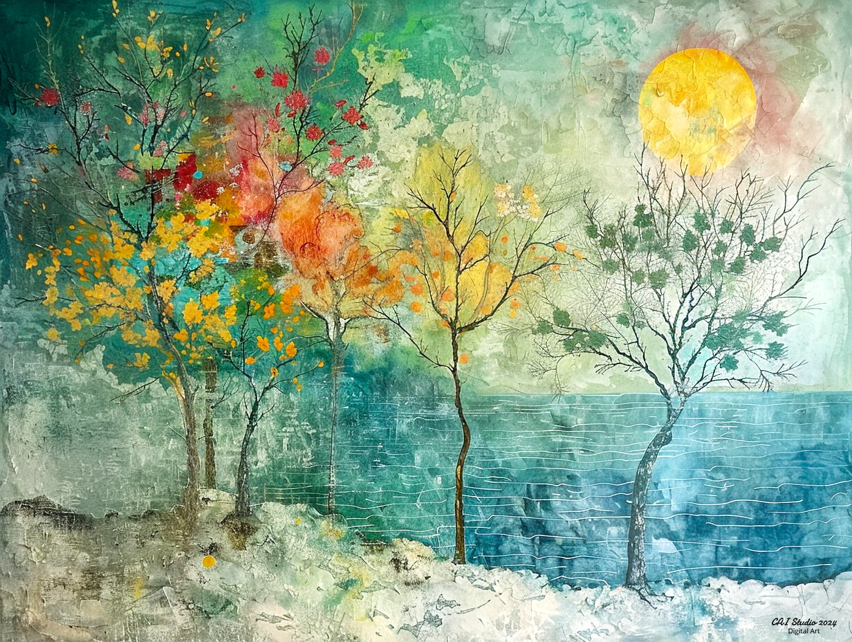 ArtStation - Trees by the water