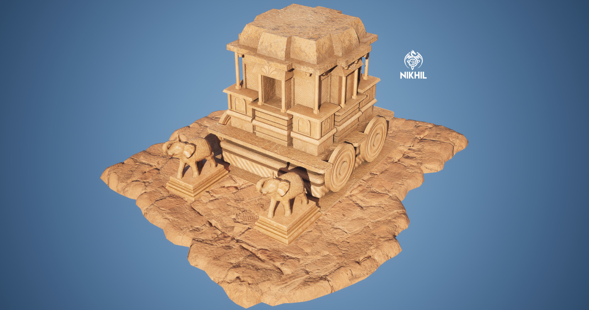 ArtStation - Stone Chariot famous symbol of the Vijayanagara Empire