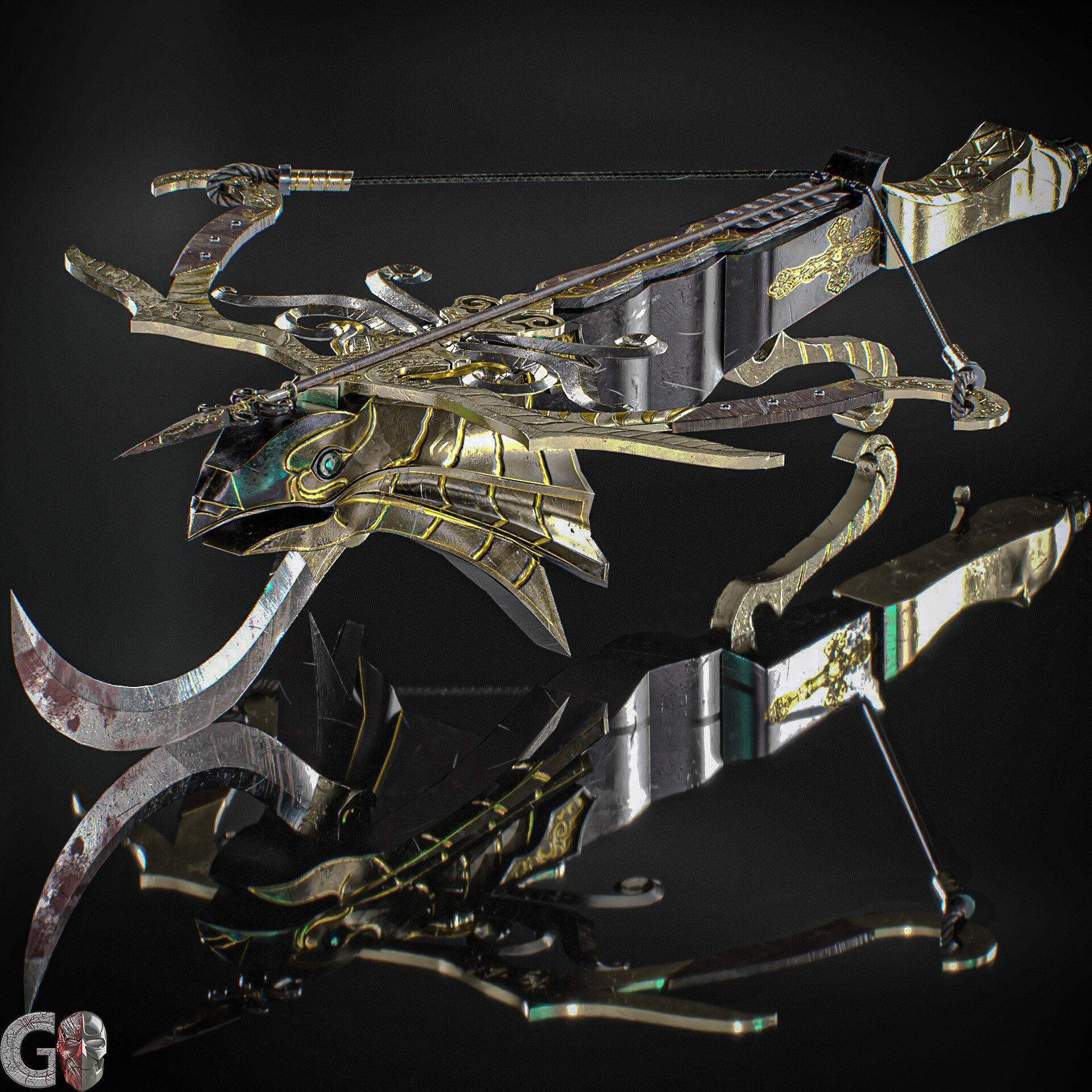 ArtStation - Eagle Persian crossbow game model