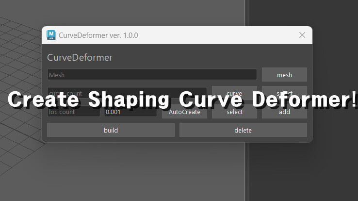 ArtStation - Shaping Curve Deformer rigging Tool in Maya