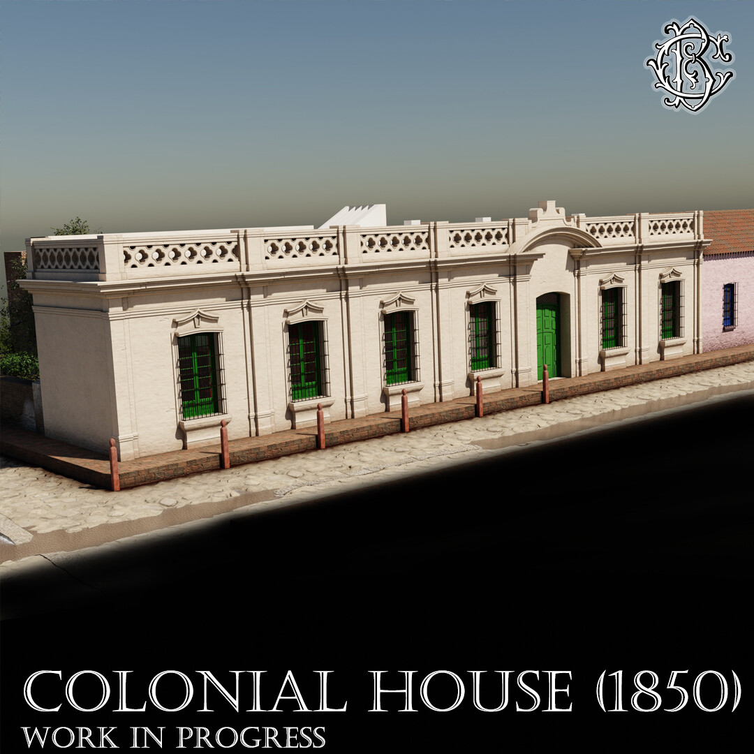 ArtStation - The Vicereine's House - Buenos Aires Colonial Home (1850)