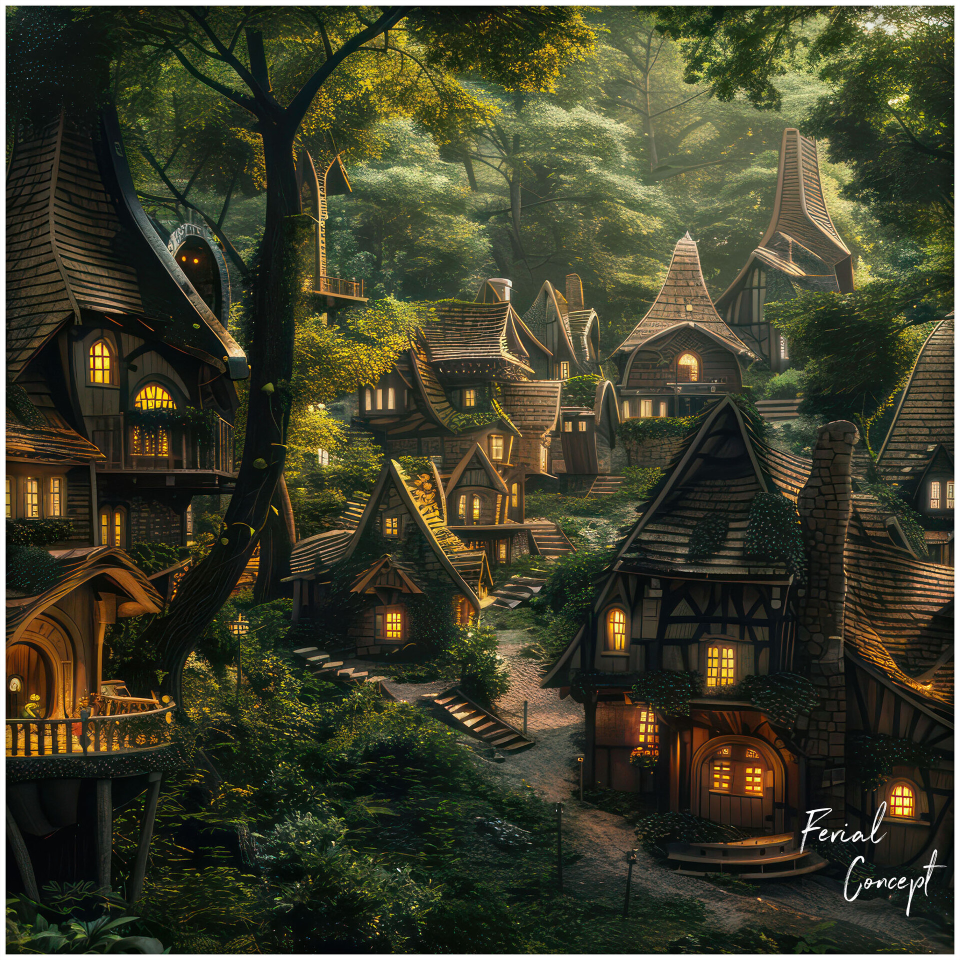 ArtStation - 🔹230 Forest City Concept Reference Image Pack v.6 |8K|