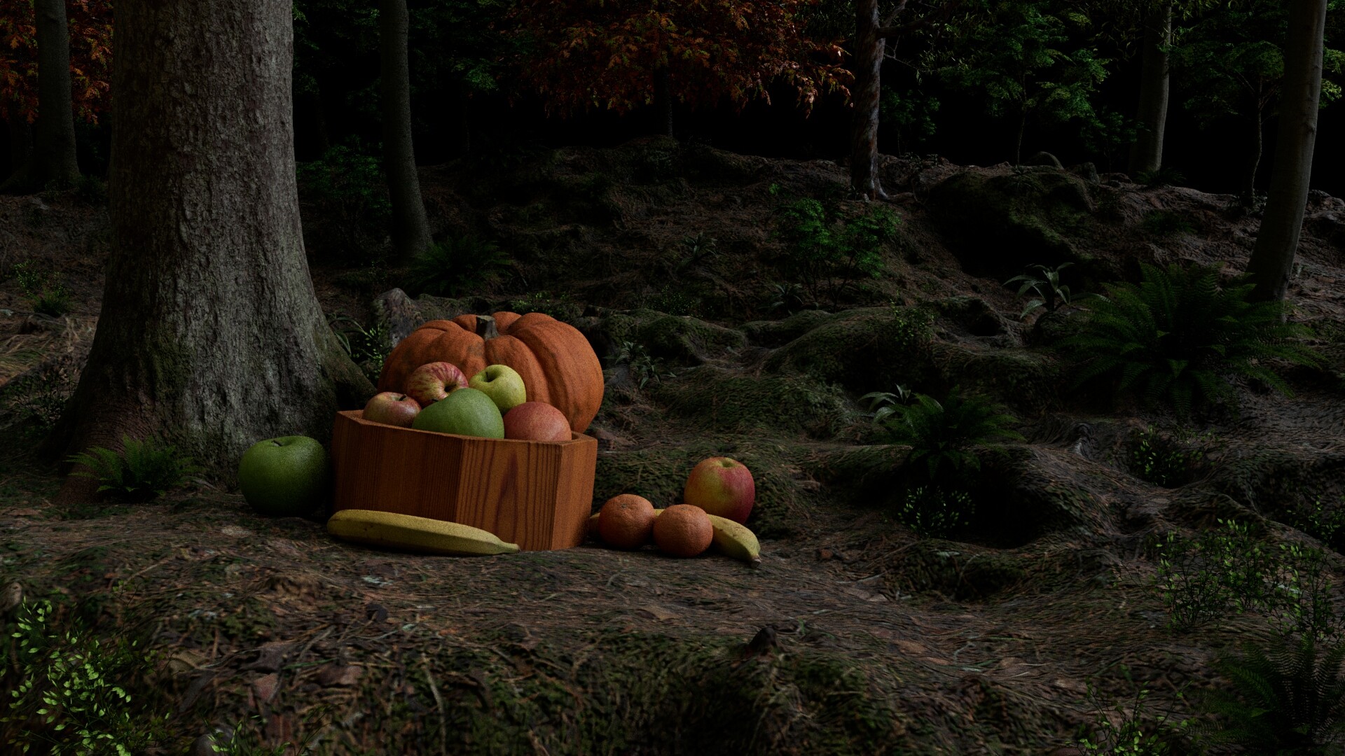 ArtStation - Fruits on forest