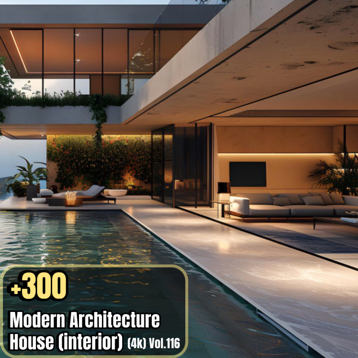 ArtStation - +300 Modern architecture house interior (4k)