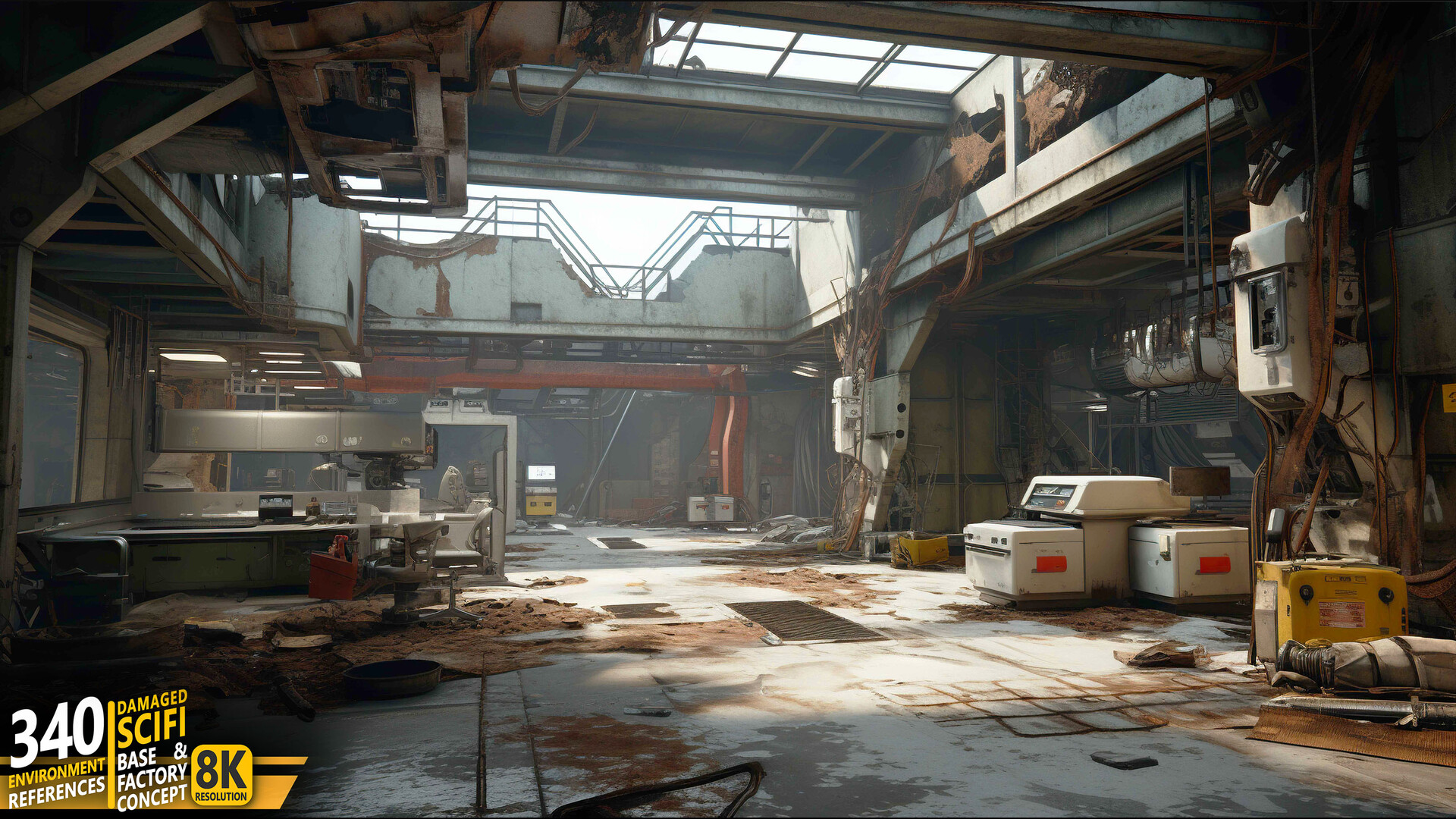 DreamWork | Studio - 340 Damaged Scifi Base & factory Concept ...