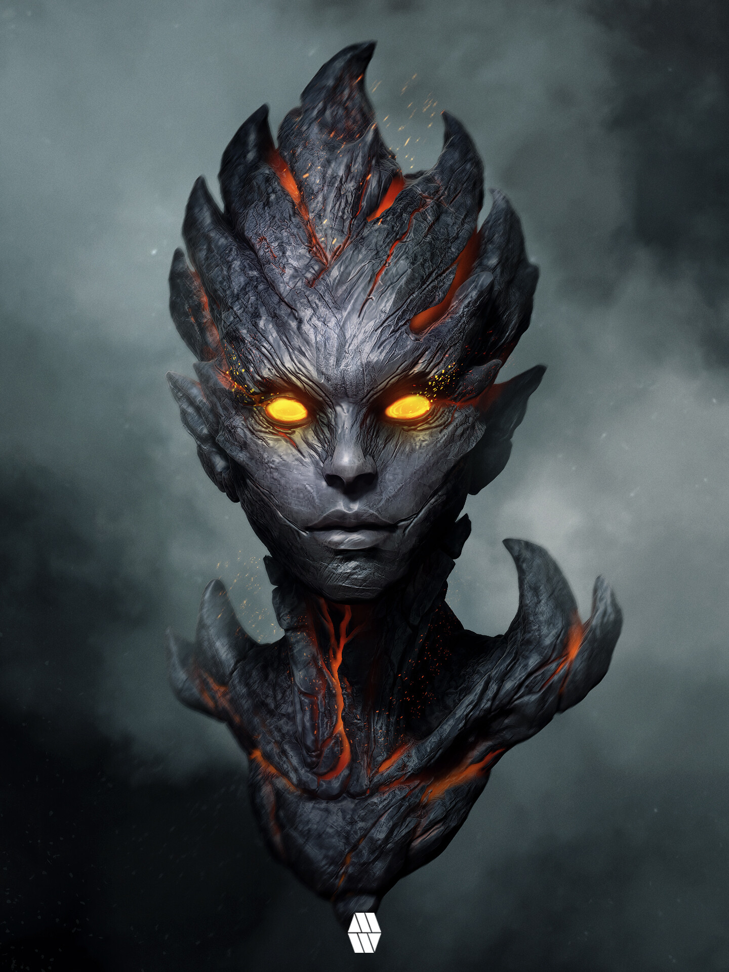 ArtStation - A Creature Emerges - 'Magma Elemental Portrait' Yasen ...