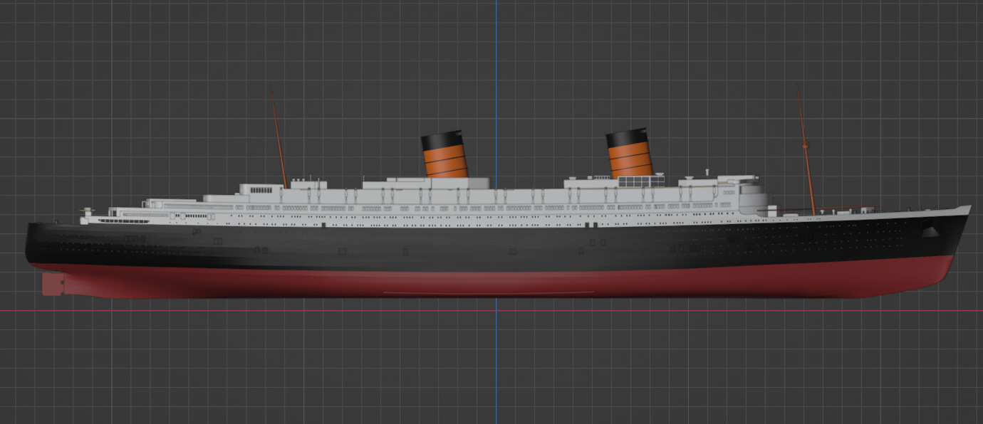 Minecraft Rms Queen Elizabeth Wreck Queen Elizabeth Ship 3D Model $49