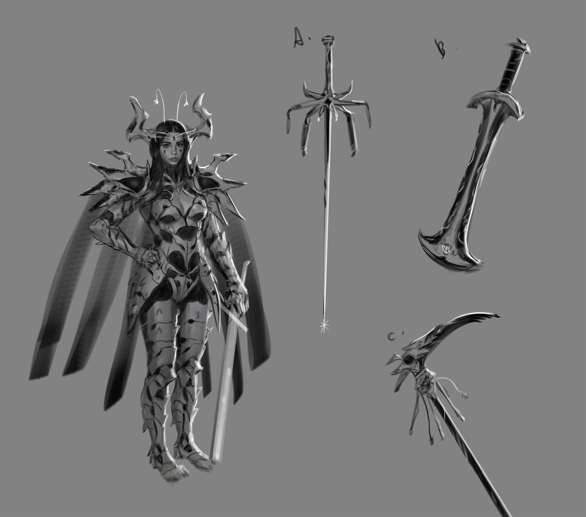 ArtStation - female warrior wip