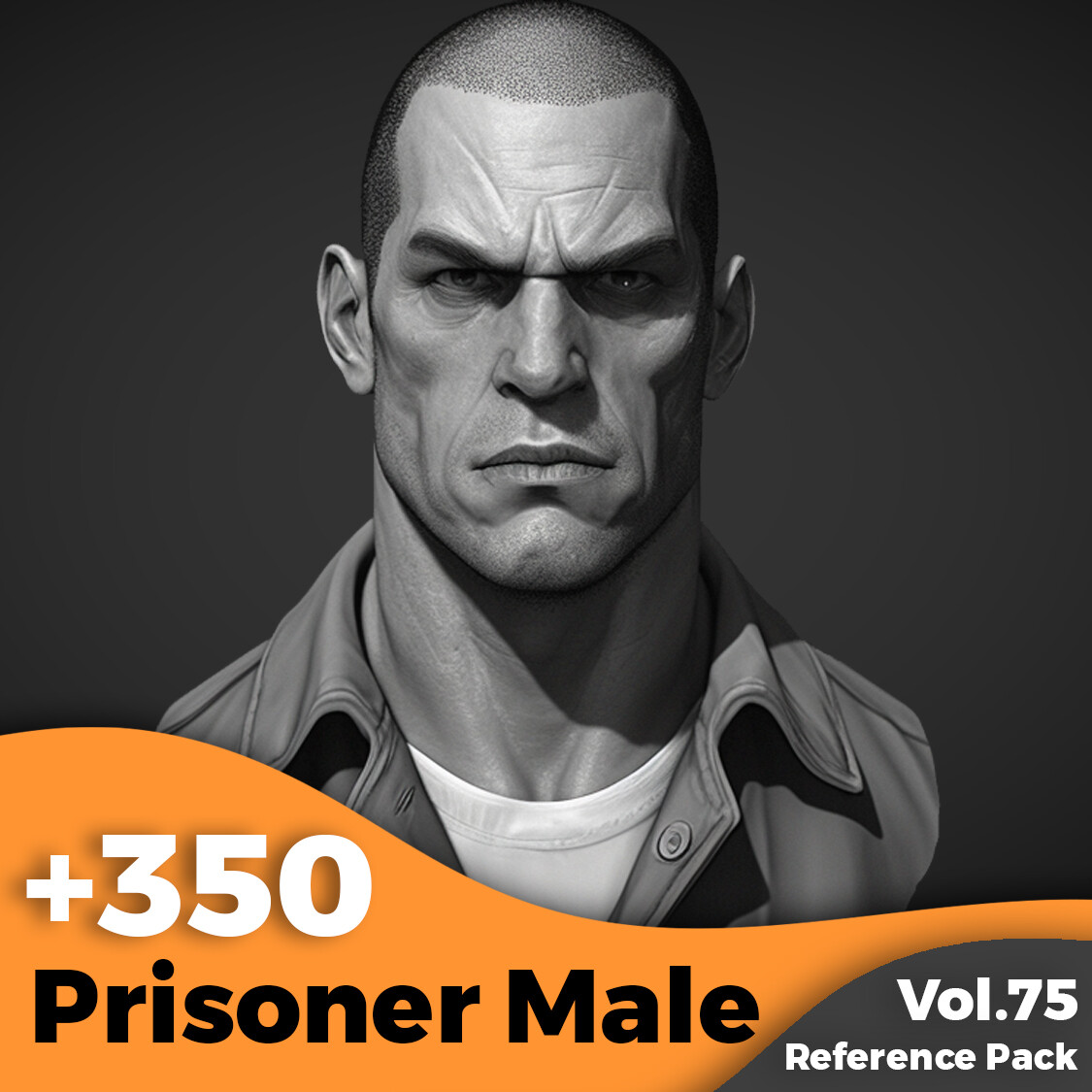 ArtStation - +350 Prisoner Male Head Sculp References (4k)