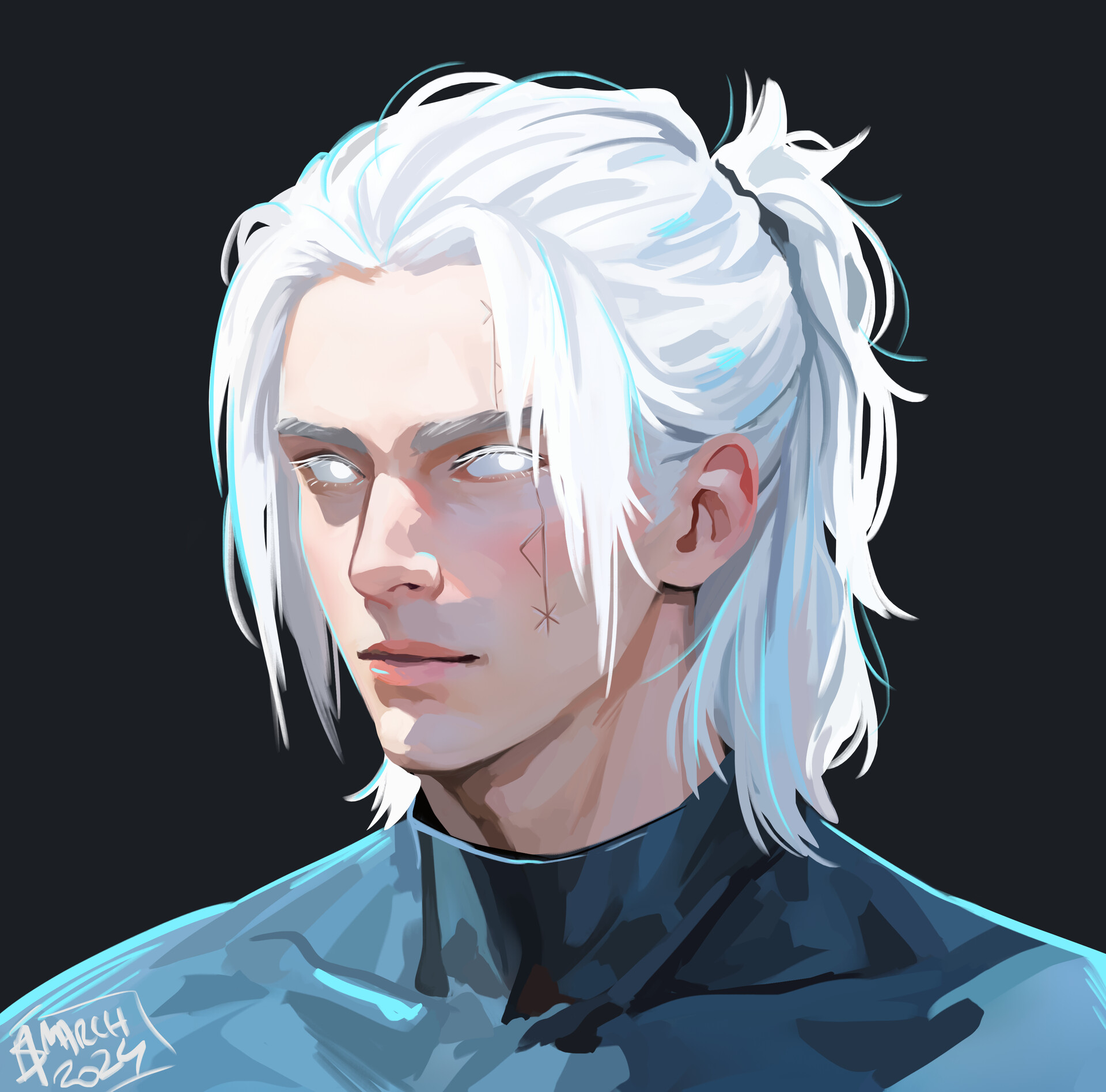 ArtStation - Sketchy Painted Portrait of an Aasimar