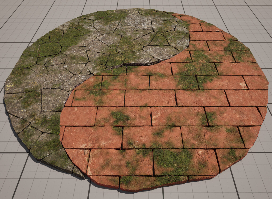 ArtStation - Brick/Stone Patio Created Using Fracturing and Geometry ...