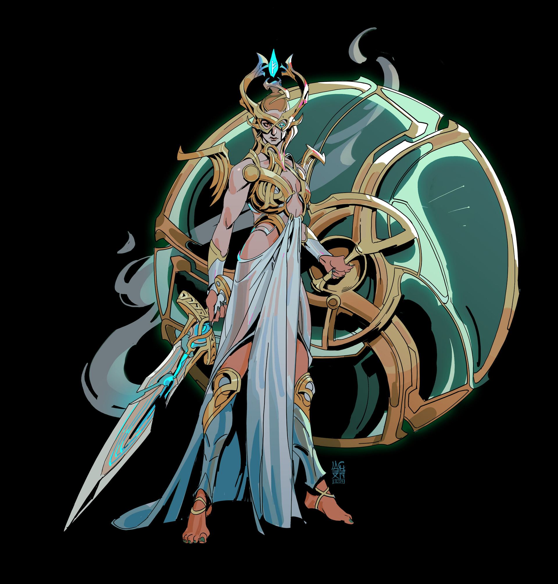 ArtStation - Freya's Shieldmaiden - Hades Style Study and Fanart