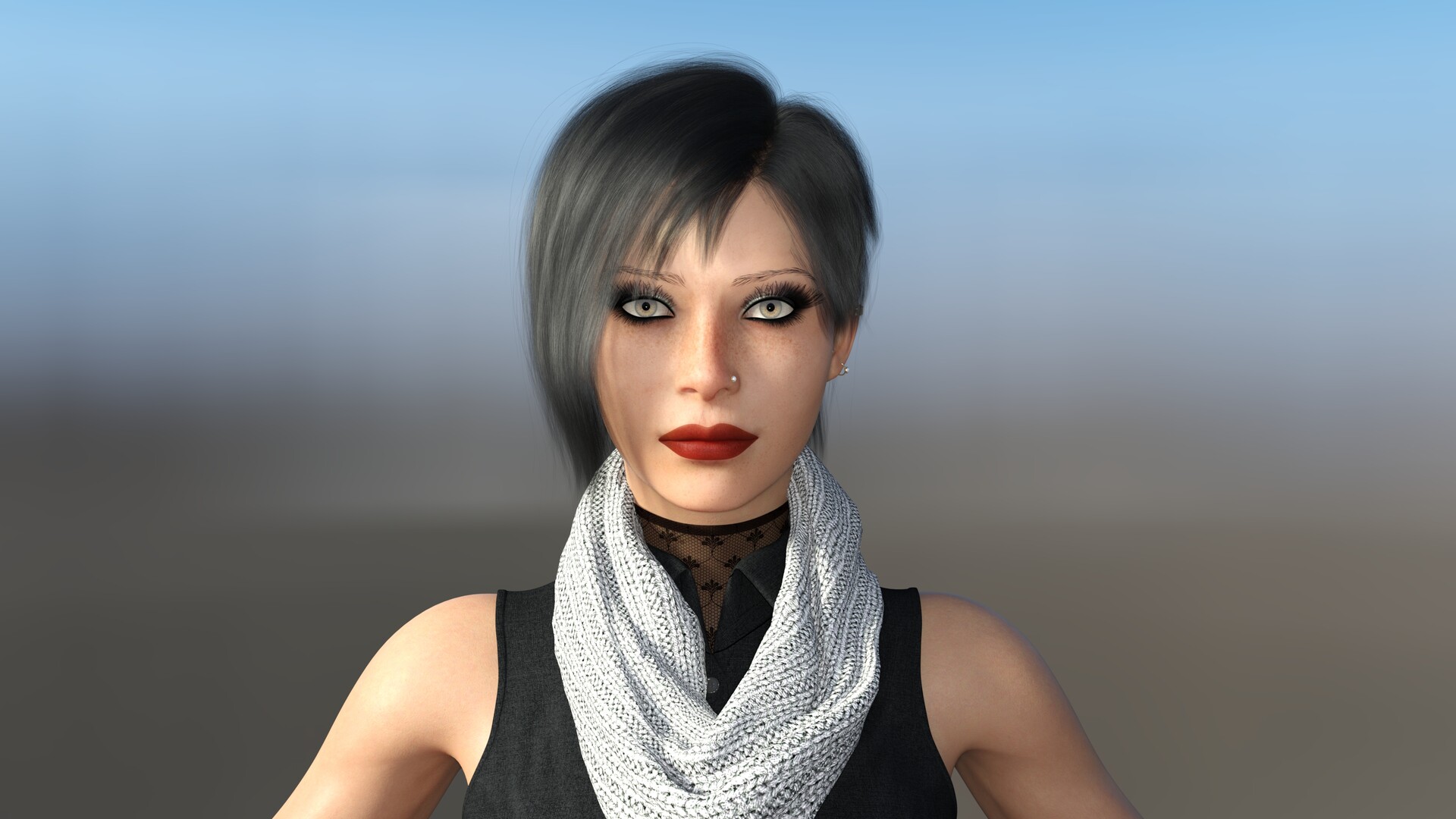 ArtStation - "Stylish beauty" 3D render/3D portrait